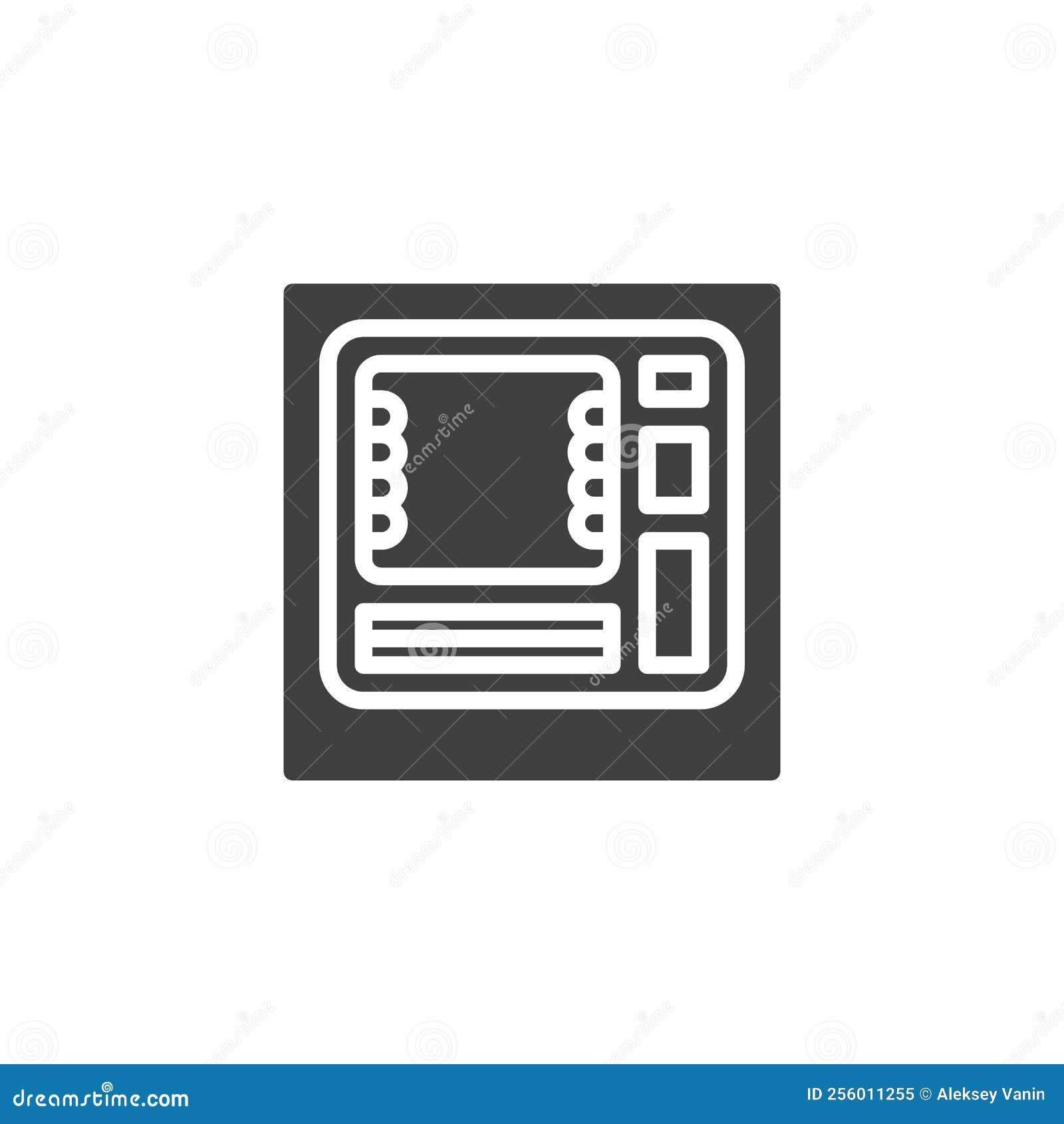 ATM terminal vector icon stock vector. Illustration of electronic ...