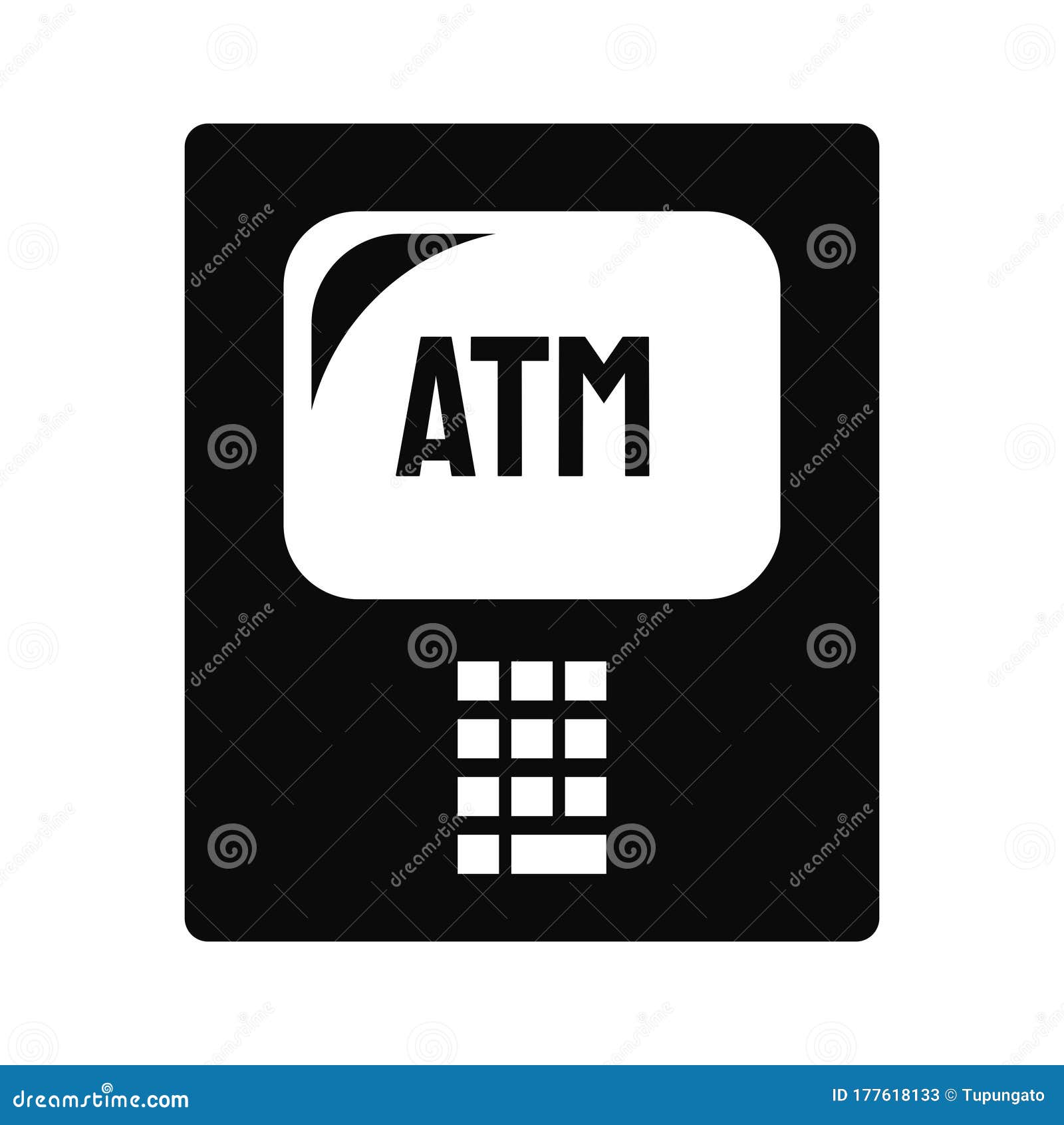ATM vector icon stock illustration. Illustration of flat - 177618133