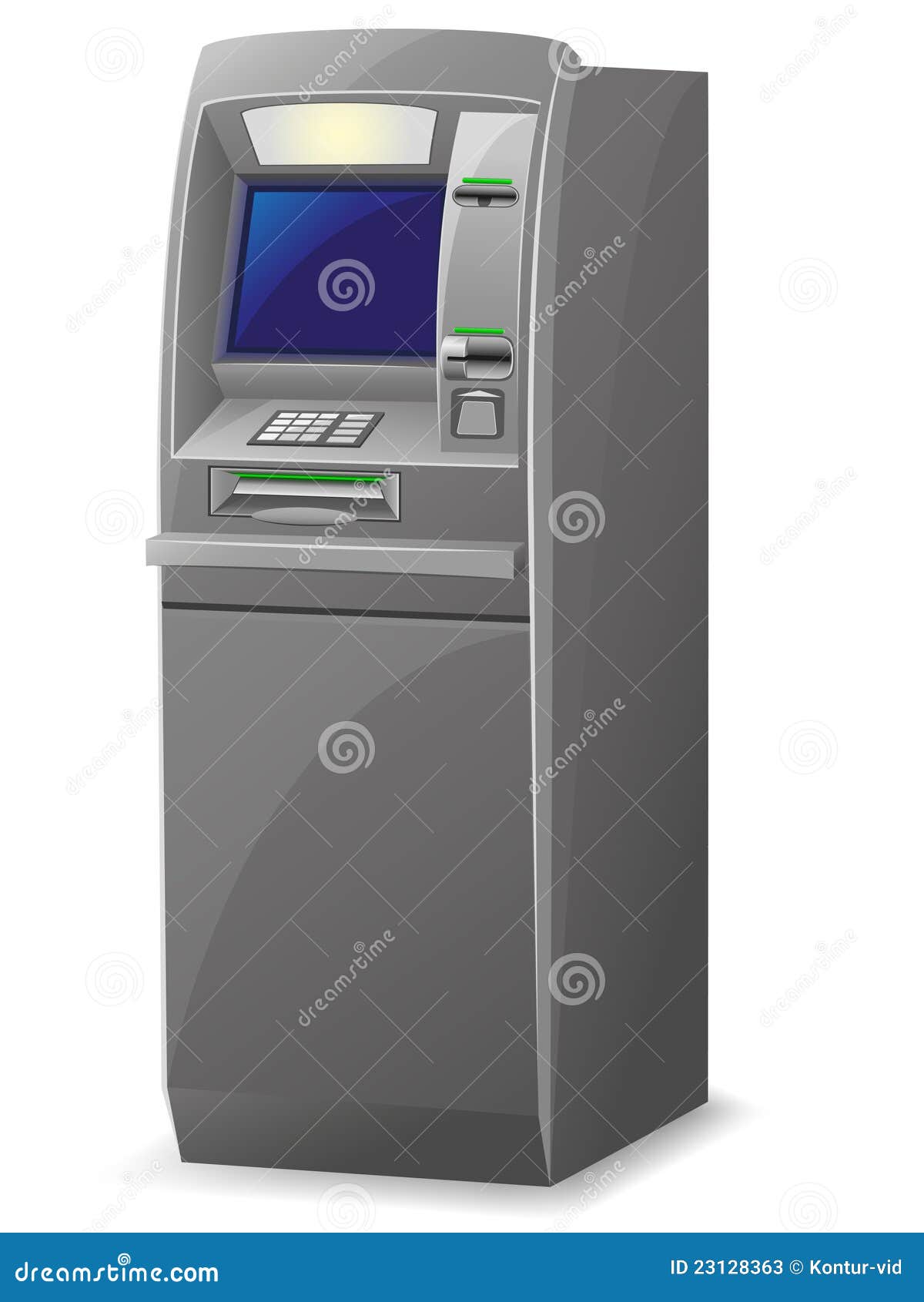 Atm vector illustration stock vector. Illustration of apparatus - 23128363