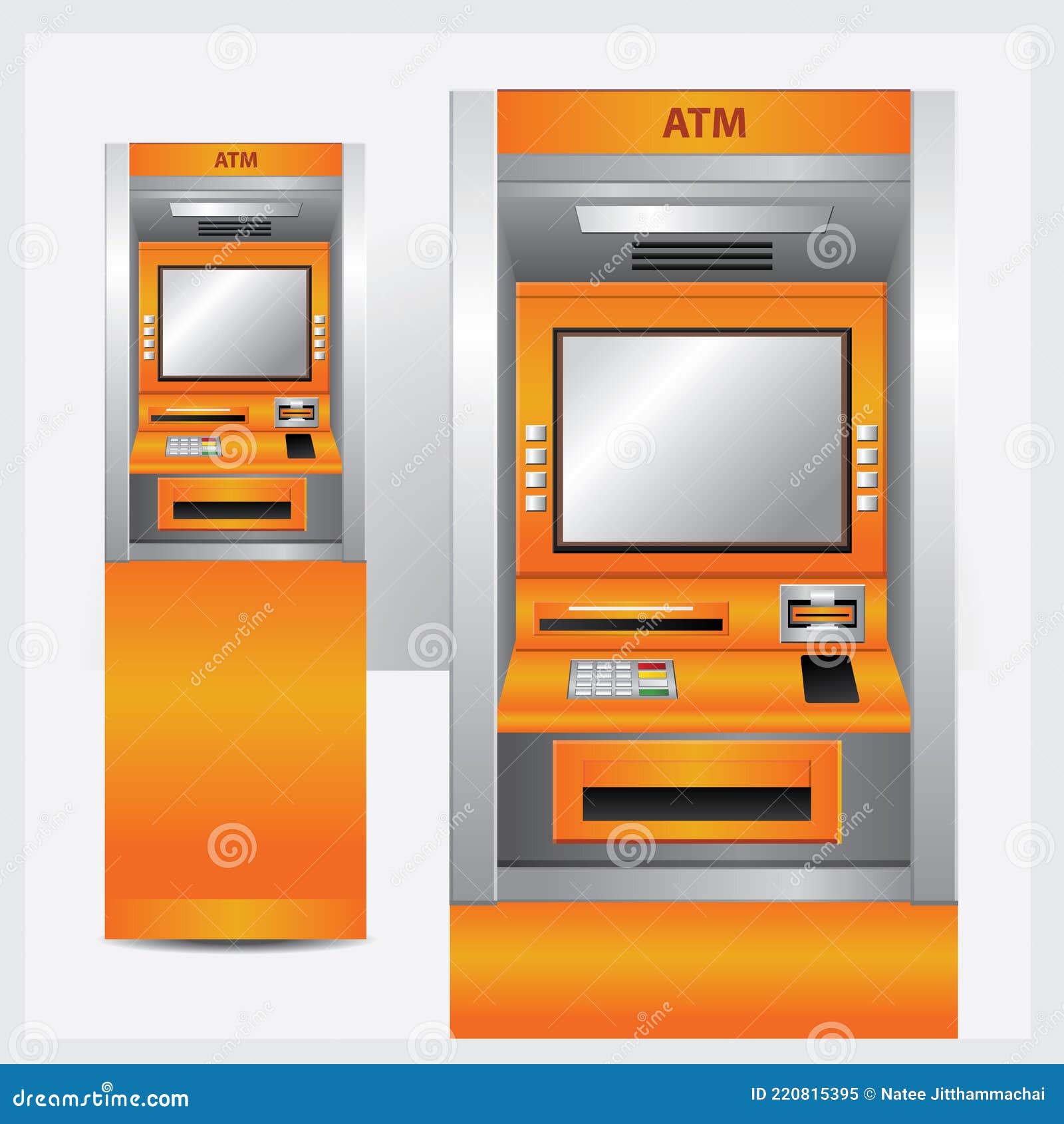 Atm Vector Illustration Automatic Teller Machine Stock Vector ...
