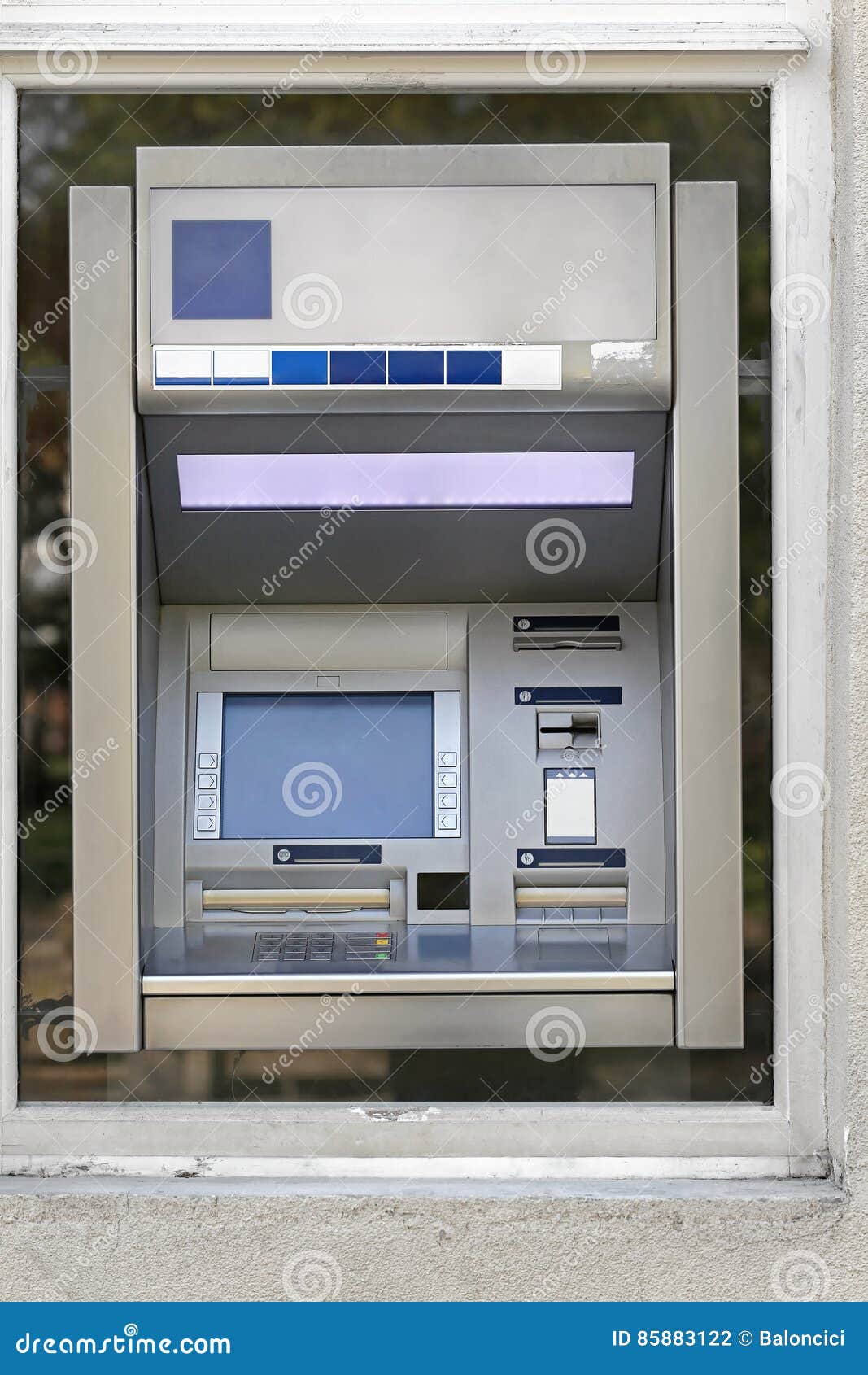 Atm in Window stock photo. Image of window, skimming - 85883122