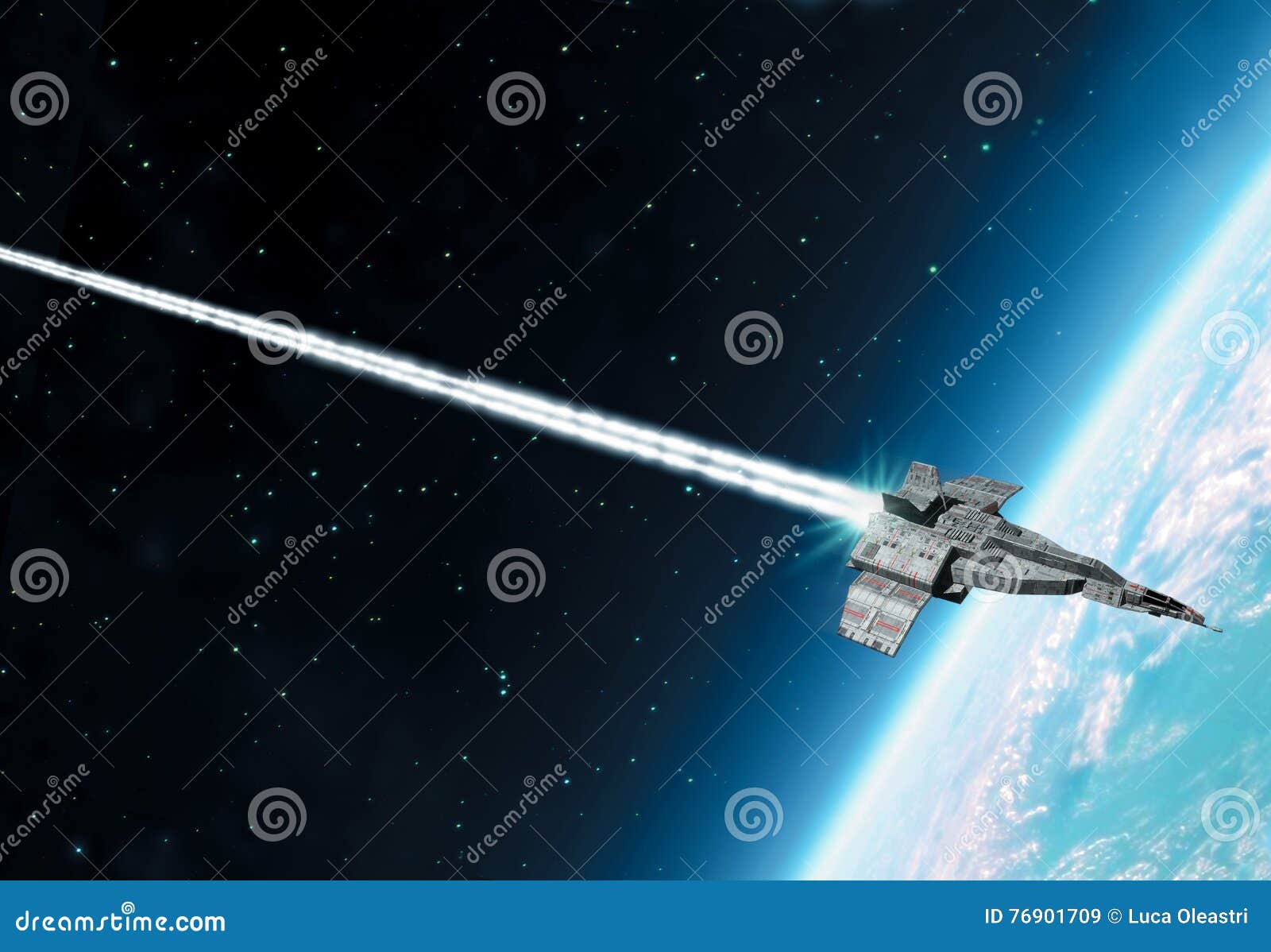 Atmosfera Da Terra Da Nave Espacial Ilustração Stock - Ilustração de ...