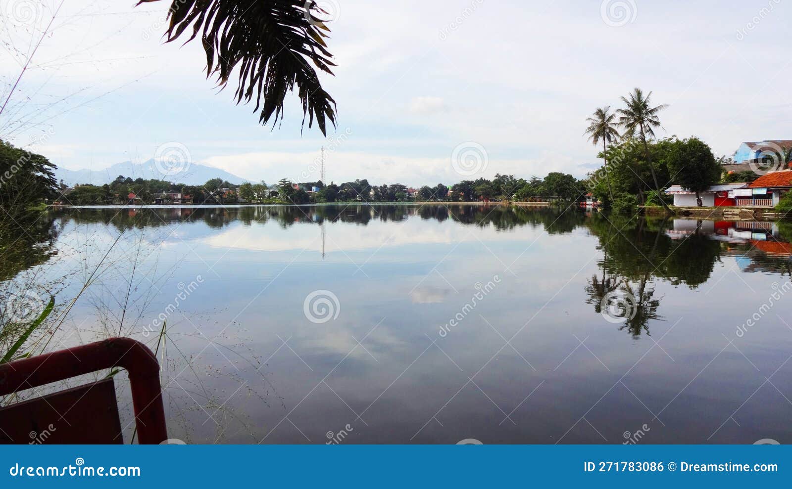 The Atmosphere Around the Lake in Setu Cilodong Stock Photo - Image of ...