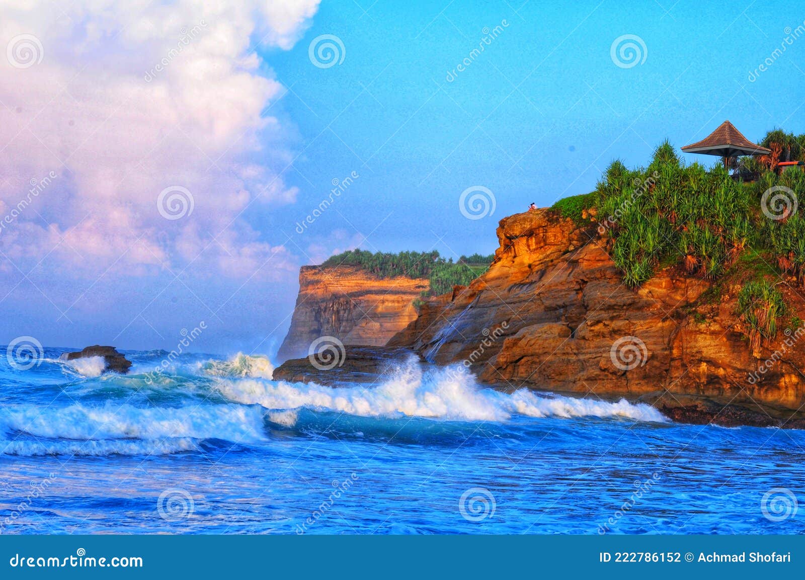 Atmosphere on the Beach. in Central Java, Indonesia Stock Photo - Image ...