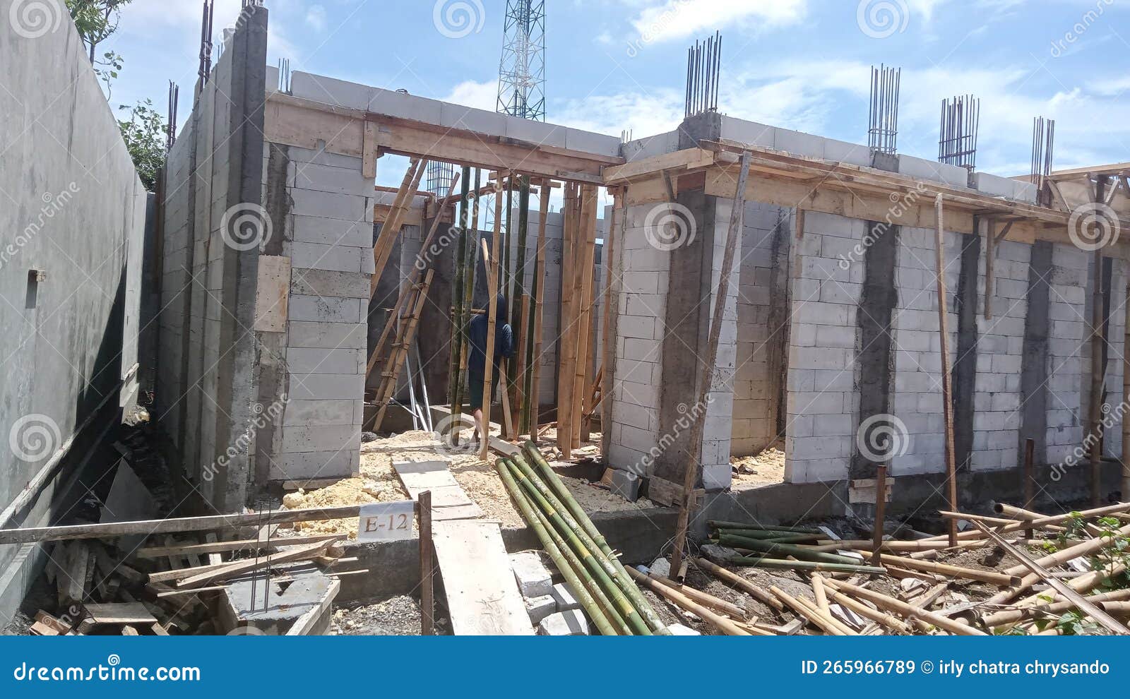 Atmosphere Construction Housing Development Project Stock Image - Image ...