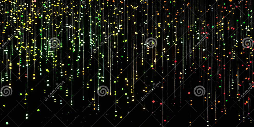 Atmosphere with Digital Rain Effect and Colorful Particles for a ...