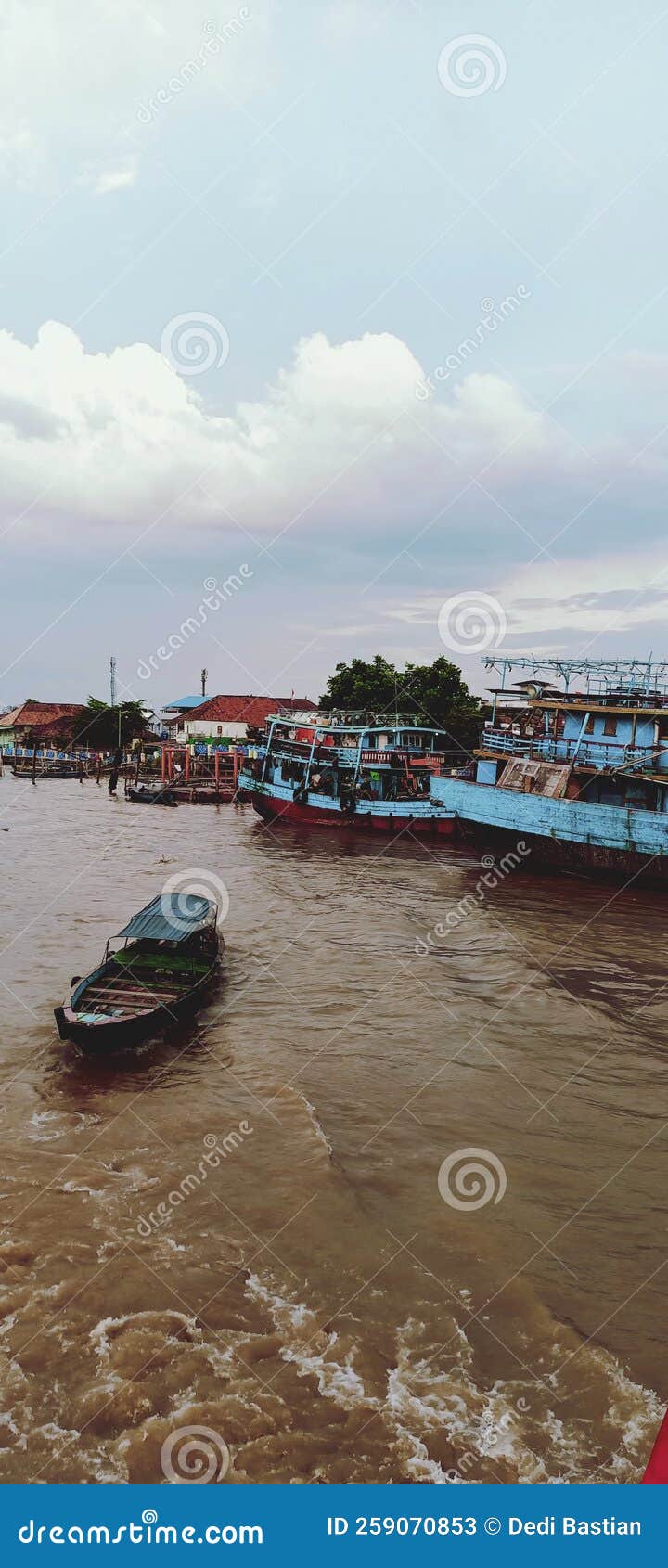 The Atmosphere on the Edge of the Musi River in the Afternoon Stock ...