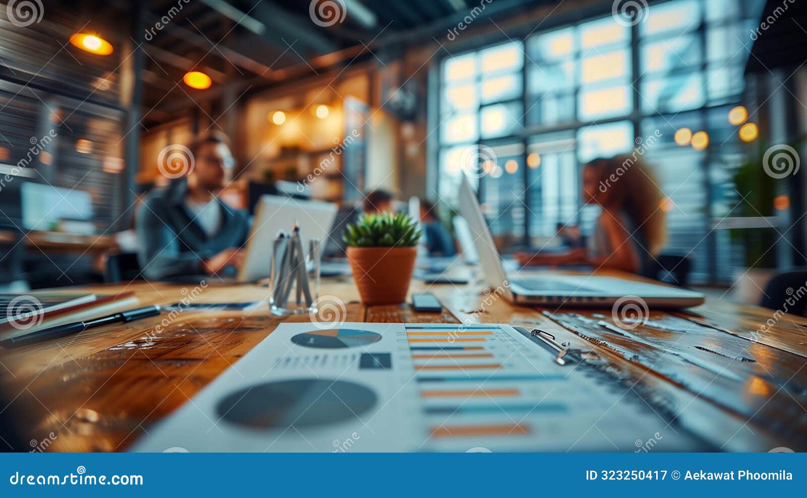 Atmosphere Inside the Conference Room is Energized Stock Illustration ...