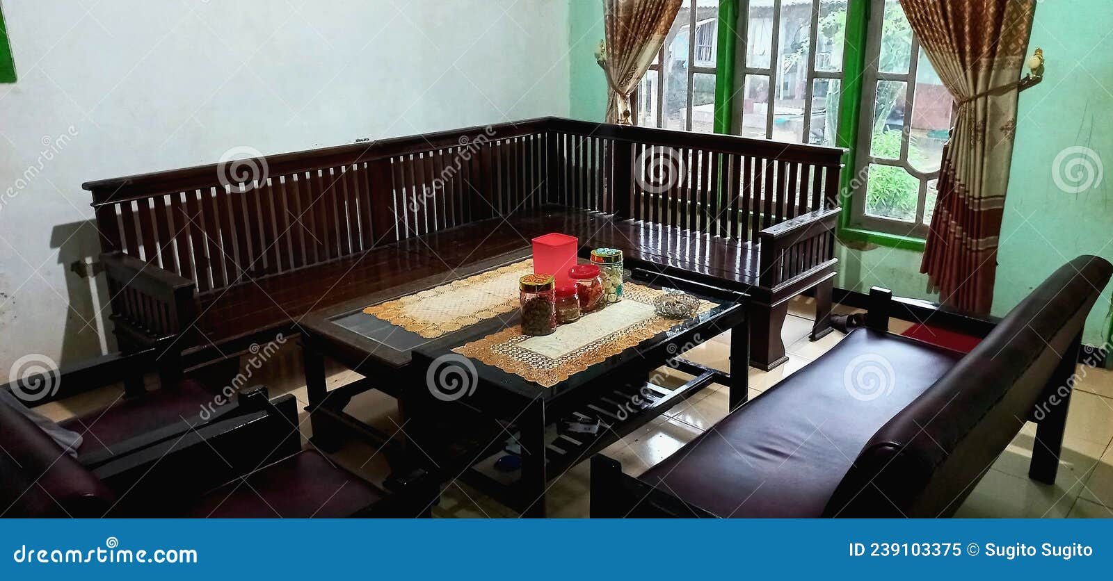 The Atmosphere of the Living Room in the Morning Stock Image - Image of ...