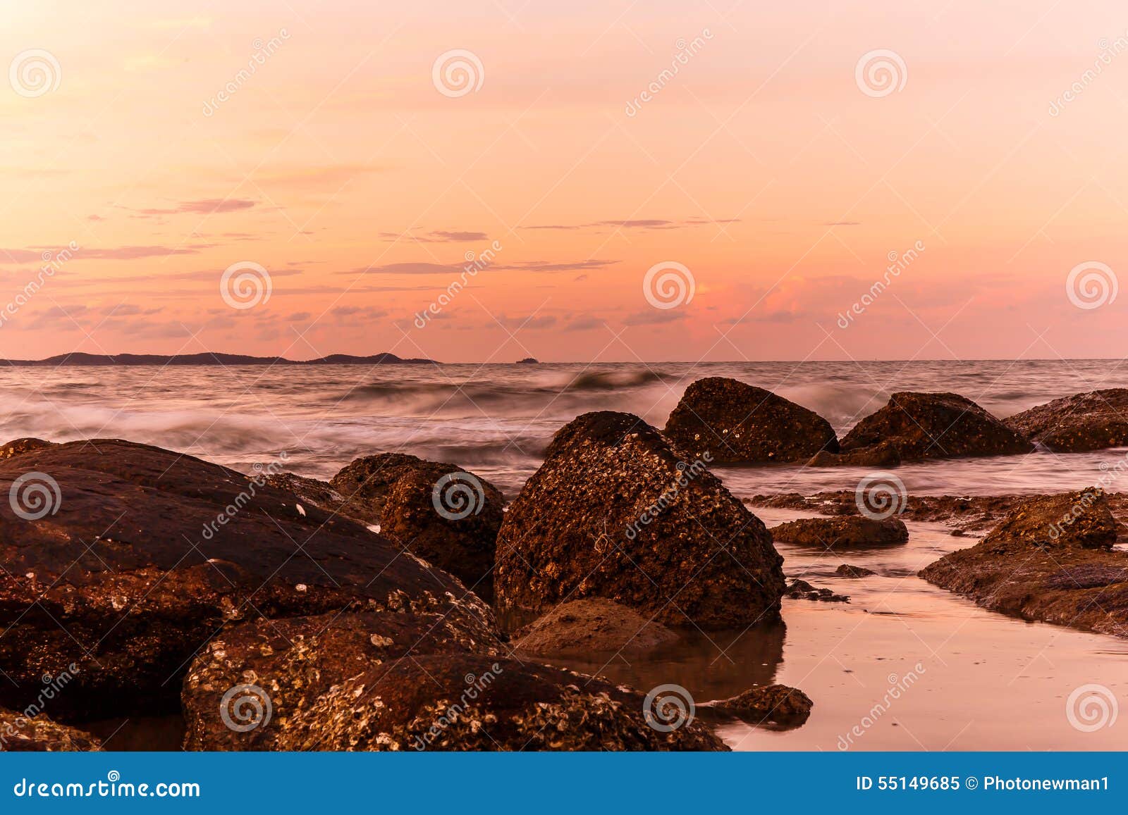 Atmosphere at Sunrise on the Beach Stock Image - Image of golden, water ...