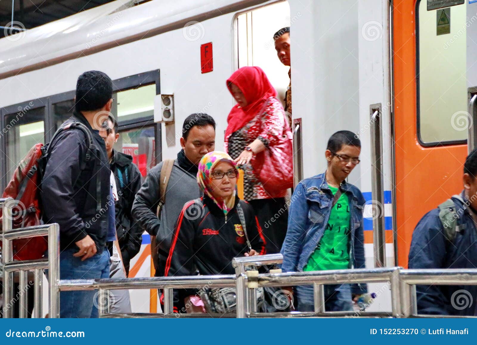 The Atmosphere of the Train Passengers at Night Editorial Image - Image ...