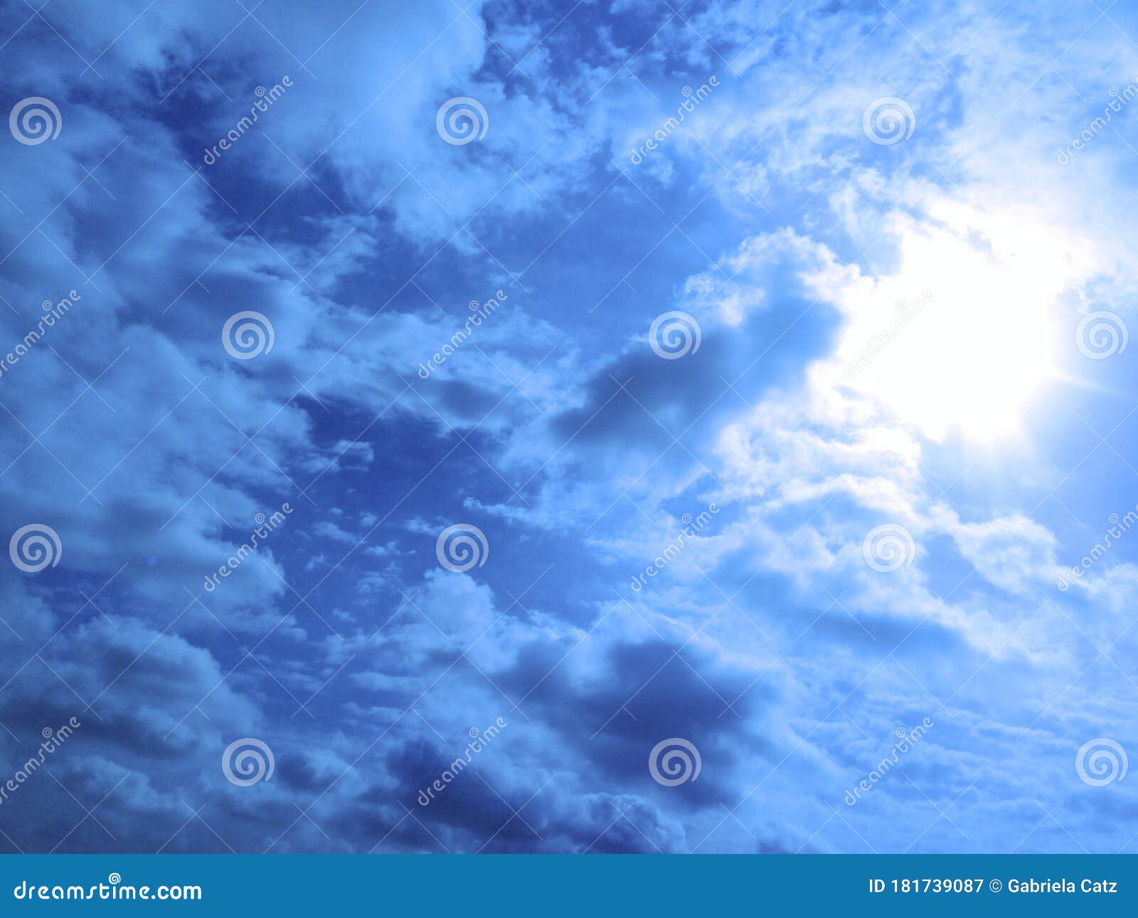 Atmospheric blue sky stock image. Image of cumulus, israel - 181739087