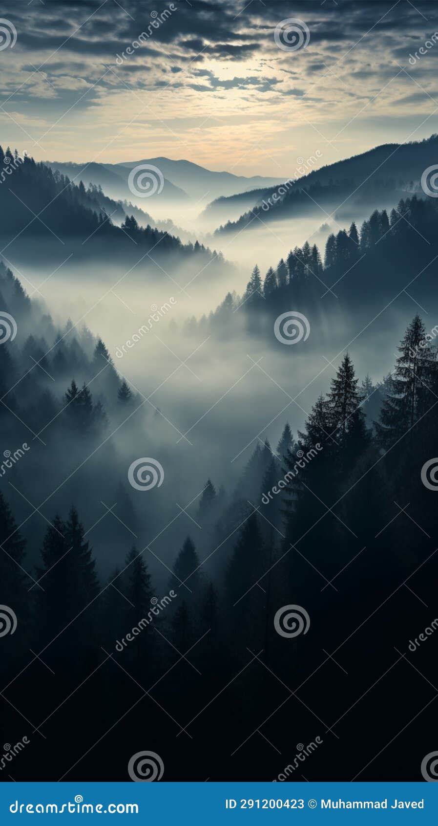 Atmospheric Composition Featuring a Thick Layer of Smokey Fog Stock ...