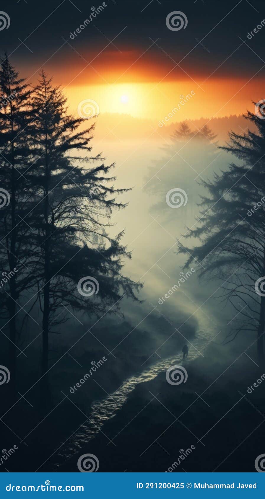 Atmospheric Composition Featuring a Thick Layer of Smokey Fog Stock ...