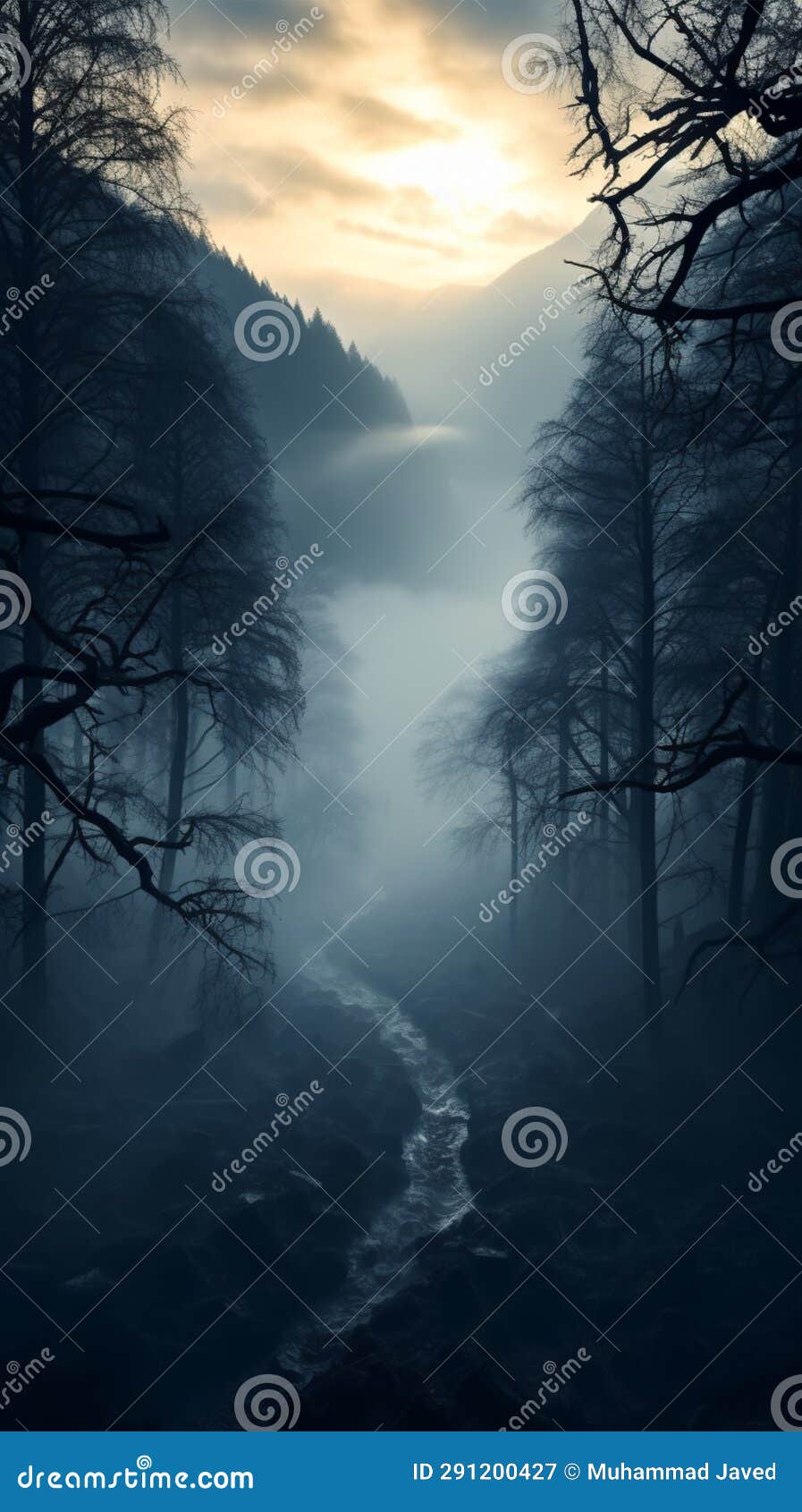 Atmospheric Composition Featuring a Thick Layer of Smokey Fog Stock ...