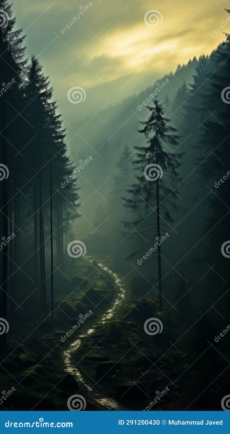 Atmospheric Composition Featuring a Thick Layer of Smokey Fog Stock ...