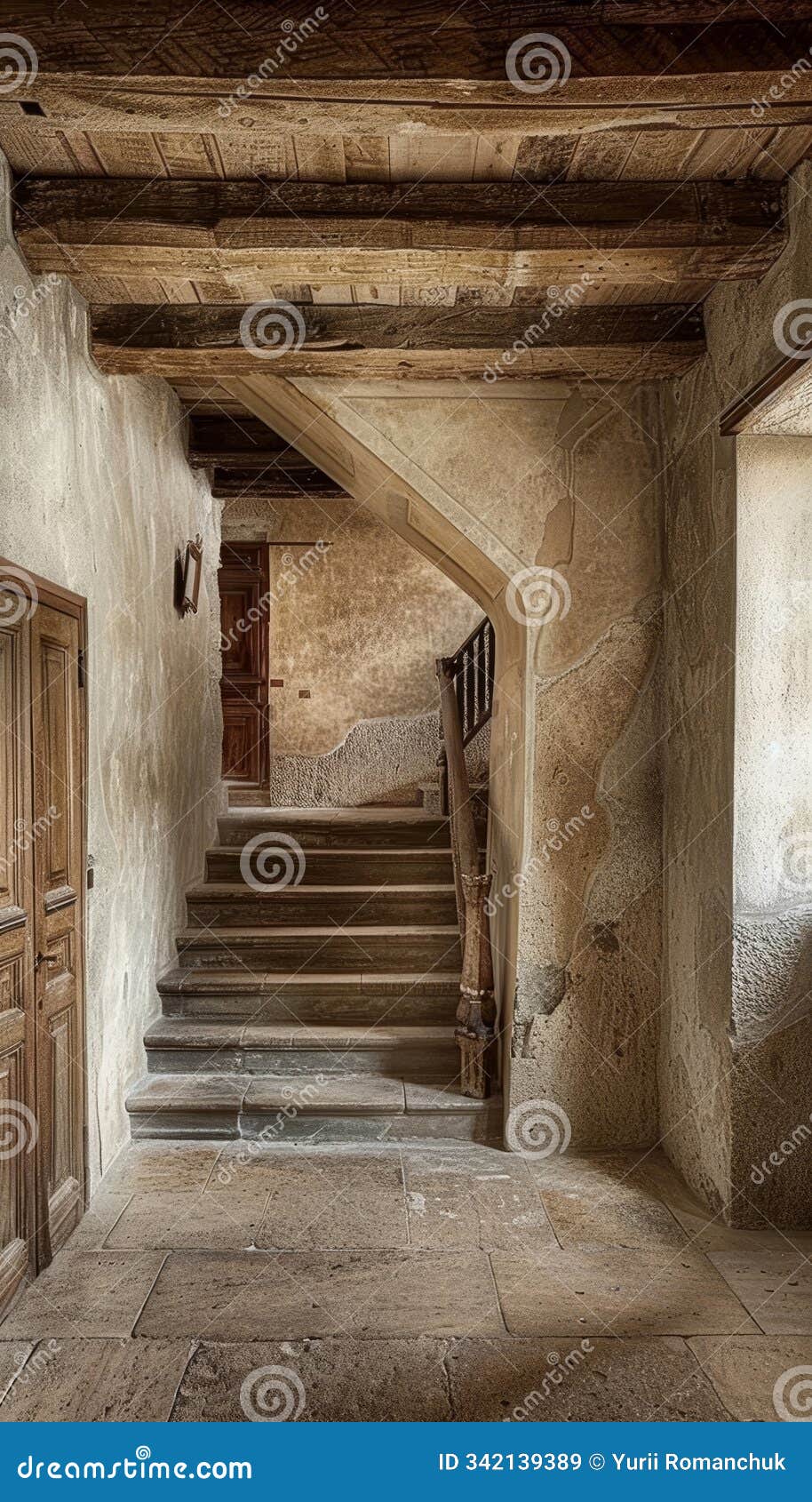 Atmospheric Medieval Italian Castle Corridor from the 1300s with ...