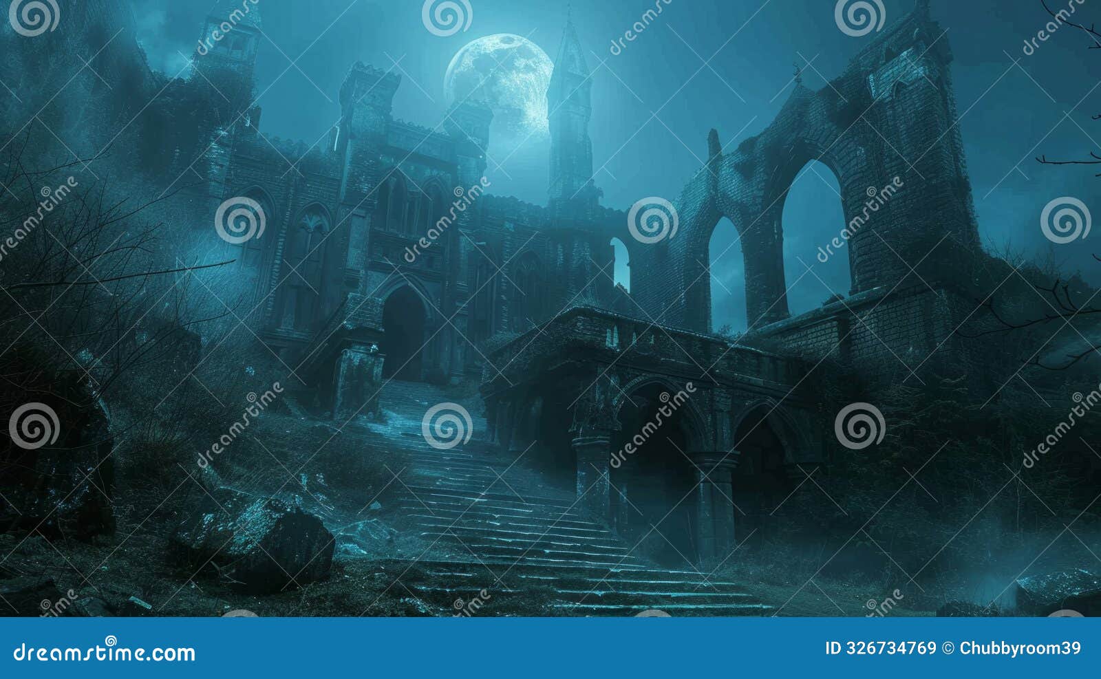 Gothic Structure In Luminous Impressionism Abstract Painting With ...