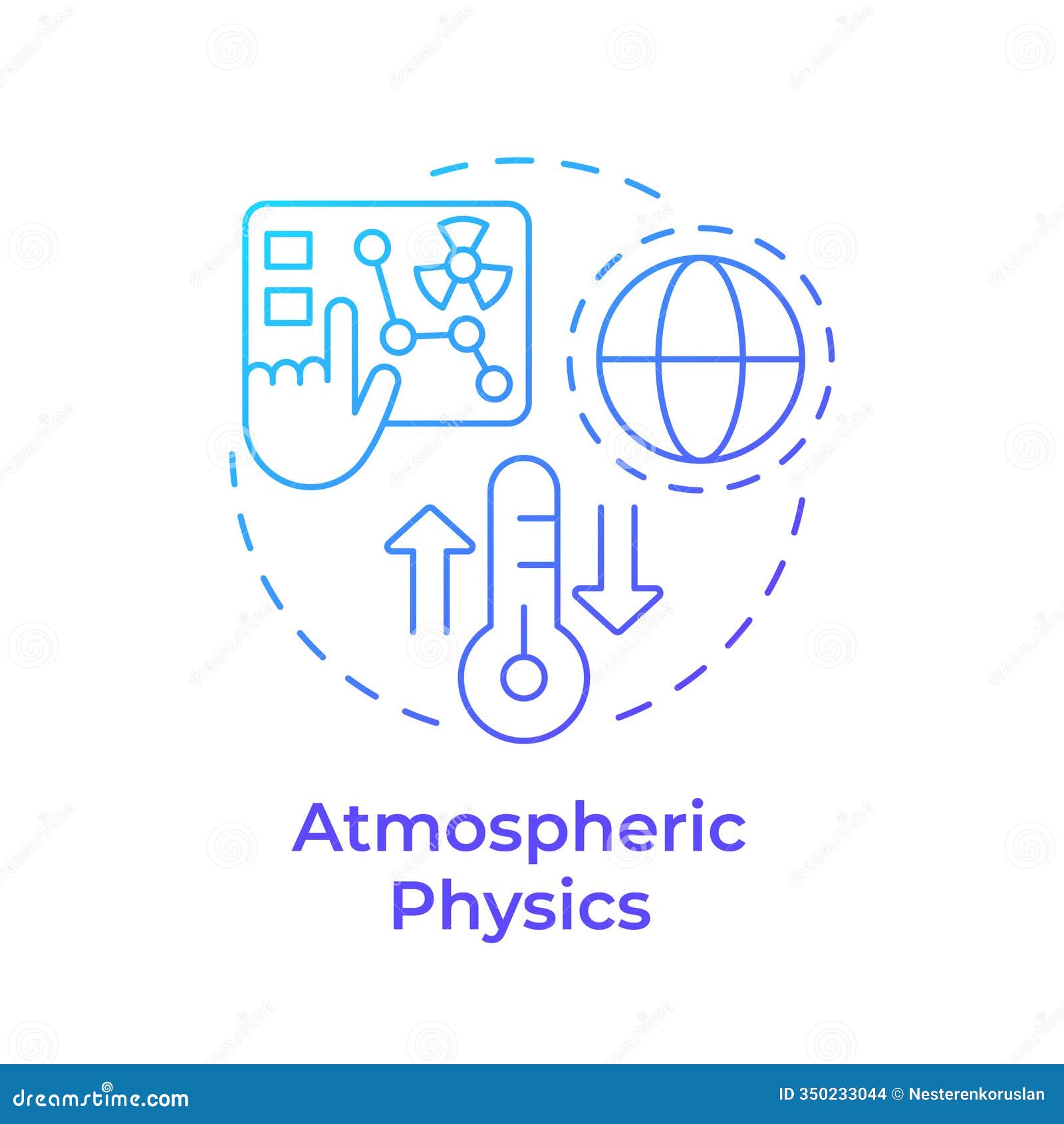 Atmospheric Physics Blue Gradient Concept Icon Stock Illustration ...