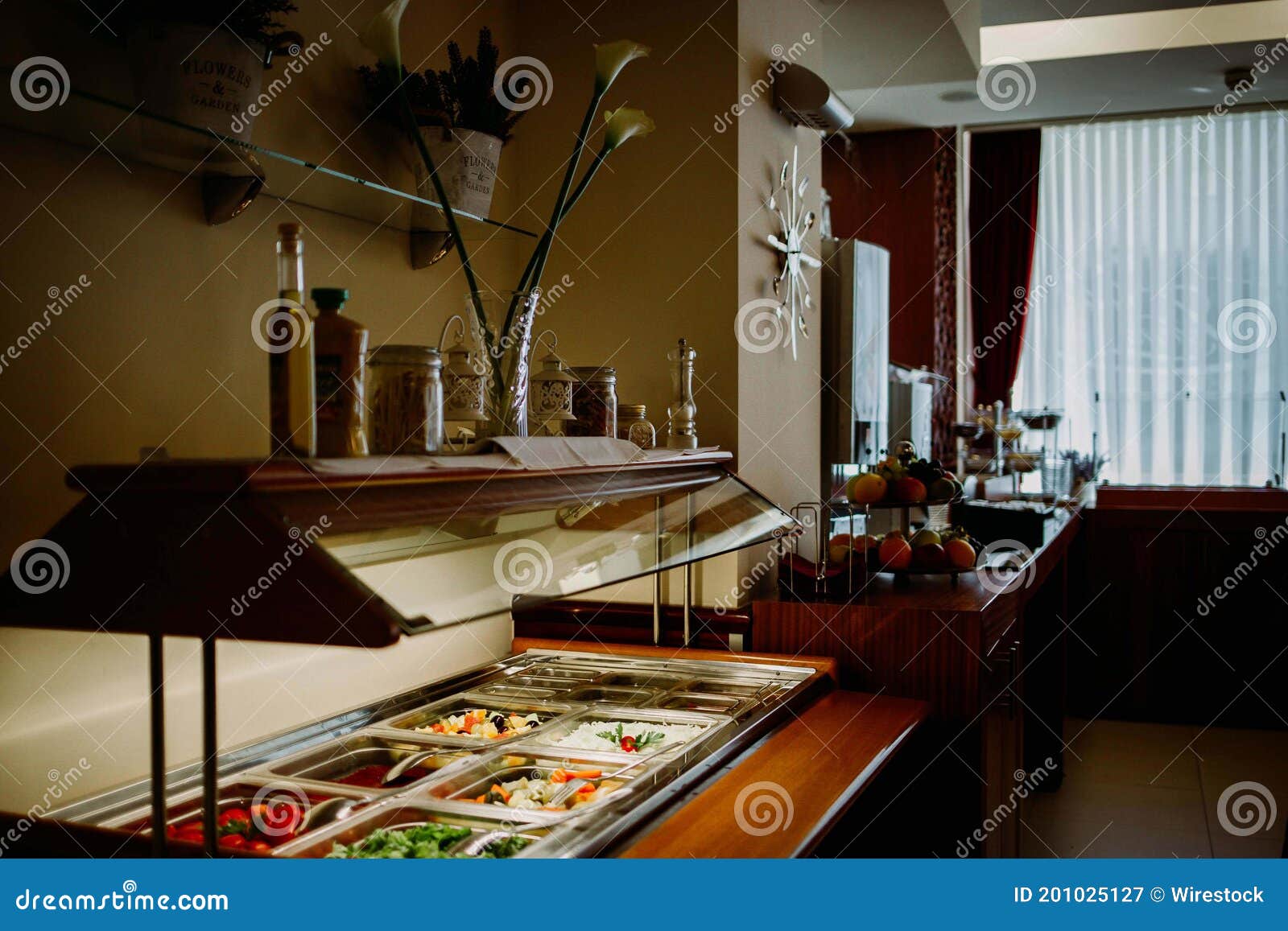 Atmospheric Shot of a Buffet Restaurant Stock Image - Image of meal ...