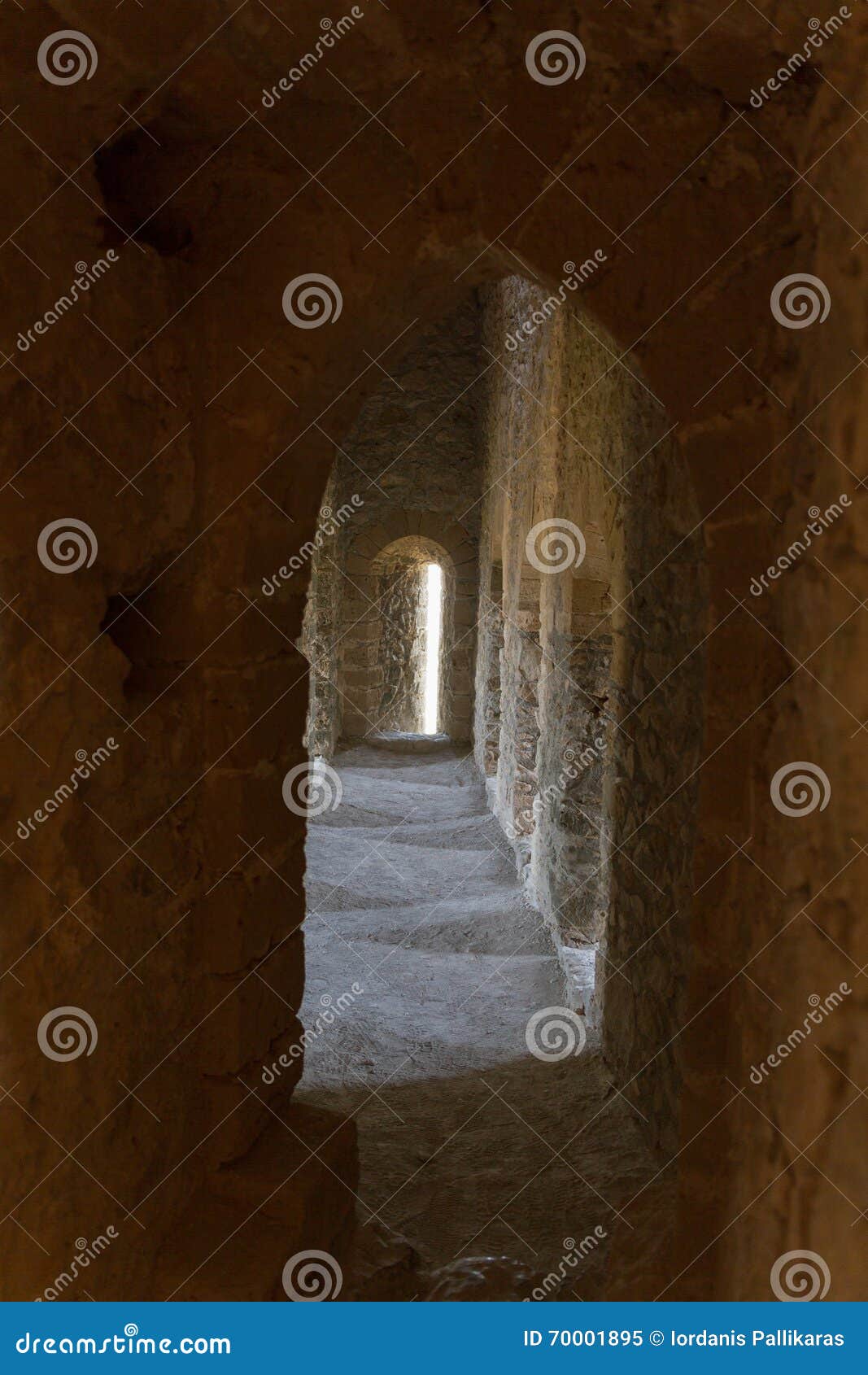 Atmospheric View Inside a Medieval Castle Corridor Stock Image - Image ...