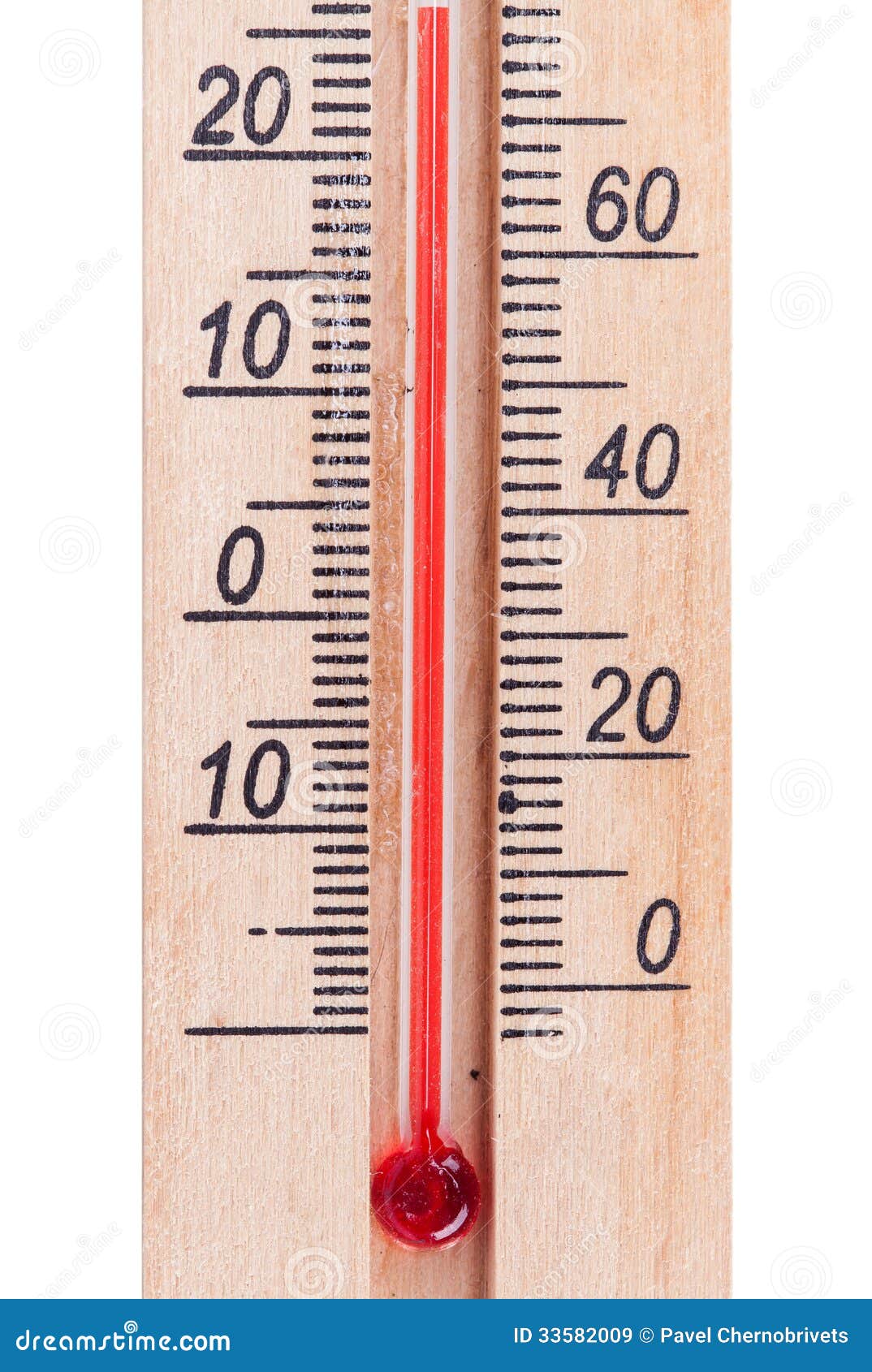 Atmospheric Wooden Thermometer Stock Image - Image of closeup, heat ...
