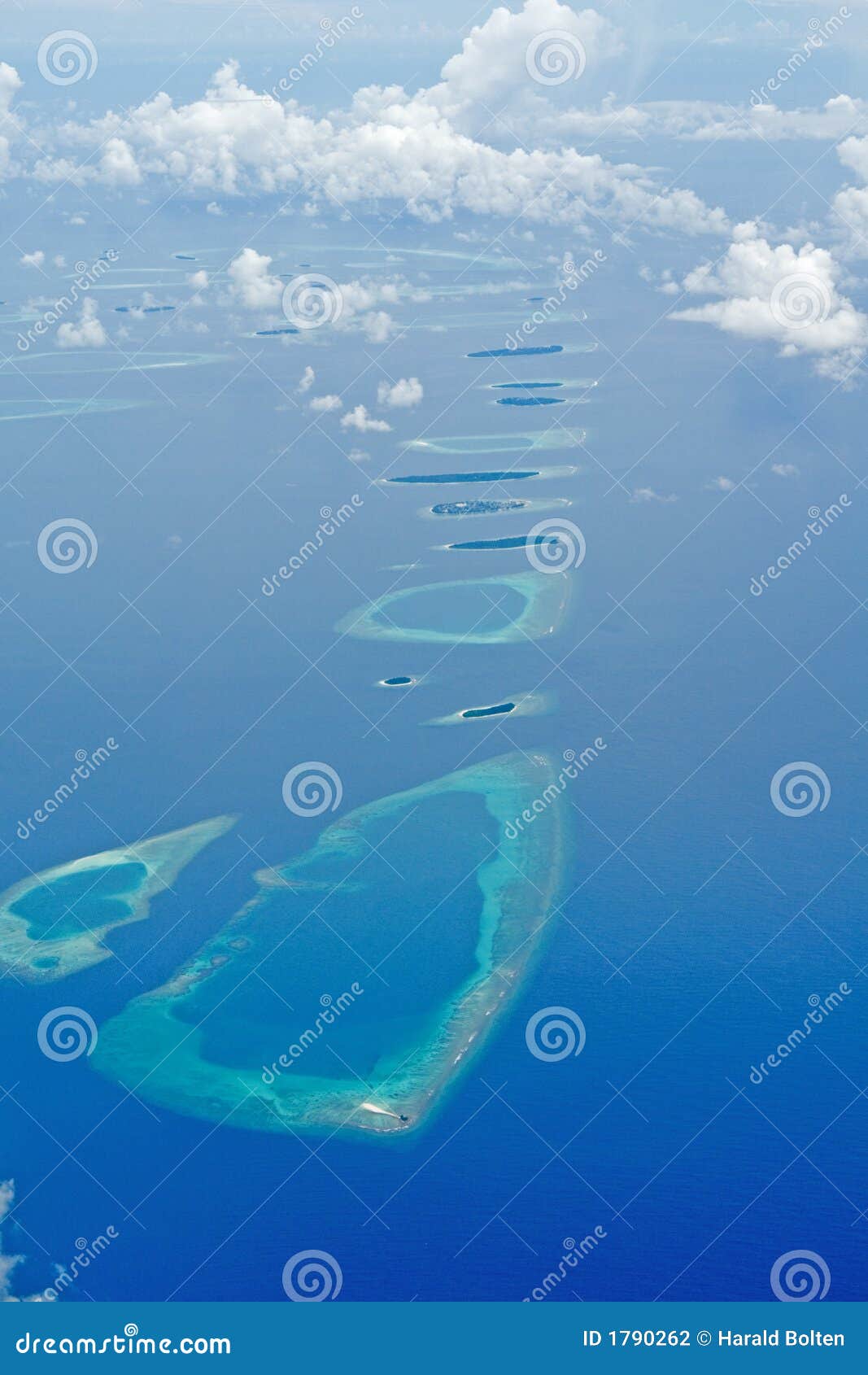 Atoll stock photo. Image of clouds, islands, blue, atoll - 1790262