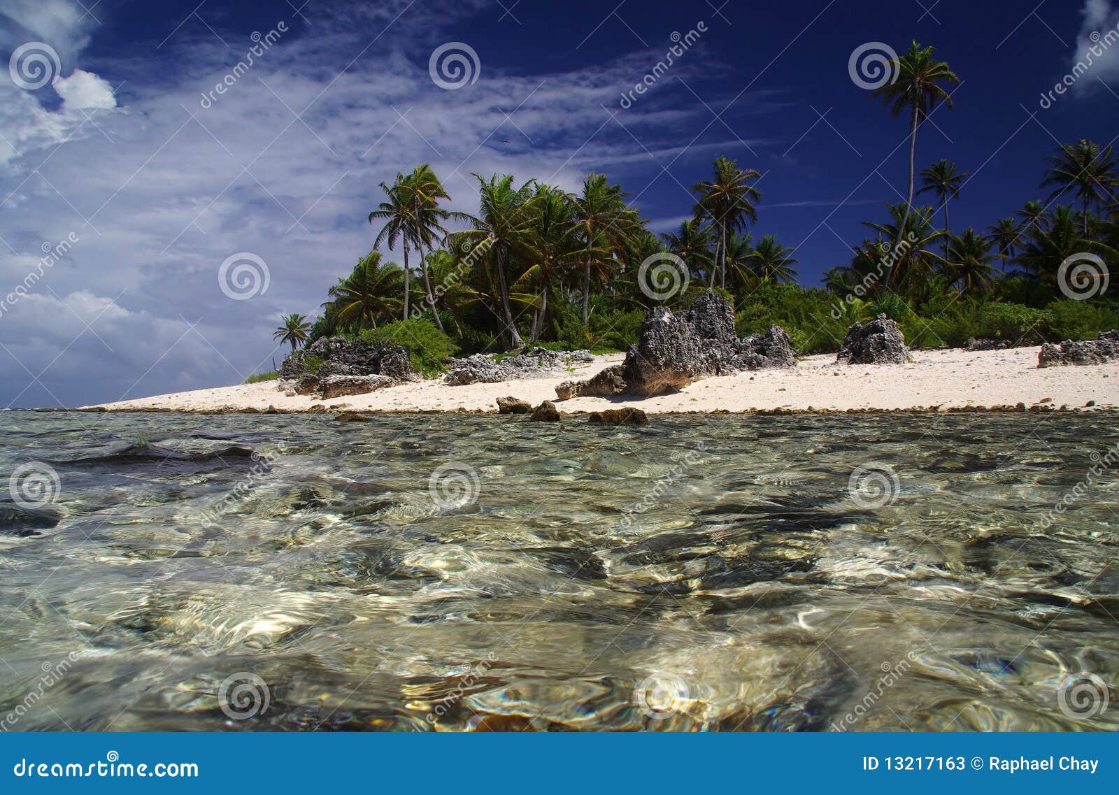 Atoll in French Polynesia stock image. Image of bora - 13217163
