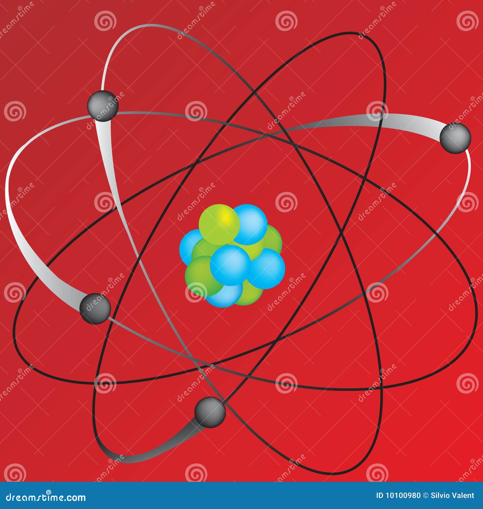 Atom stock vector. Illustration of complex, data, digital - 10100980