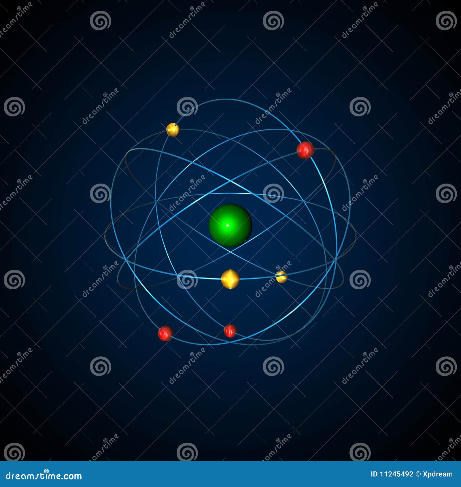 Atom stock illustration. Illustration of magnification - 11245492