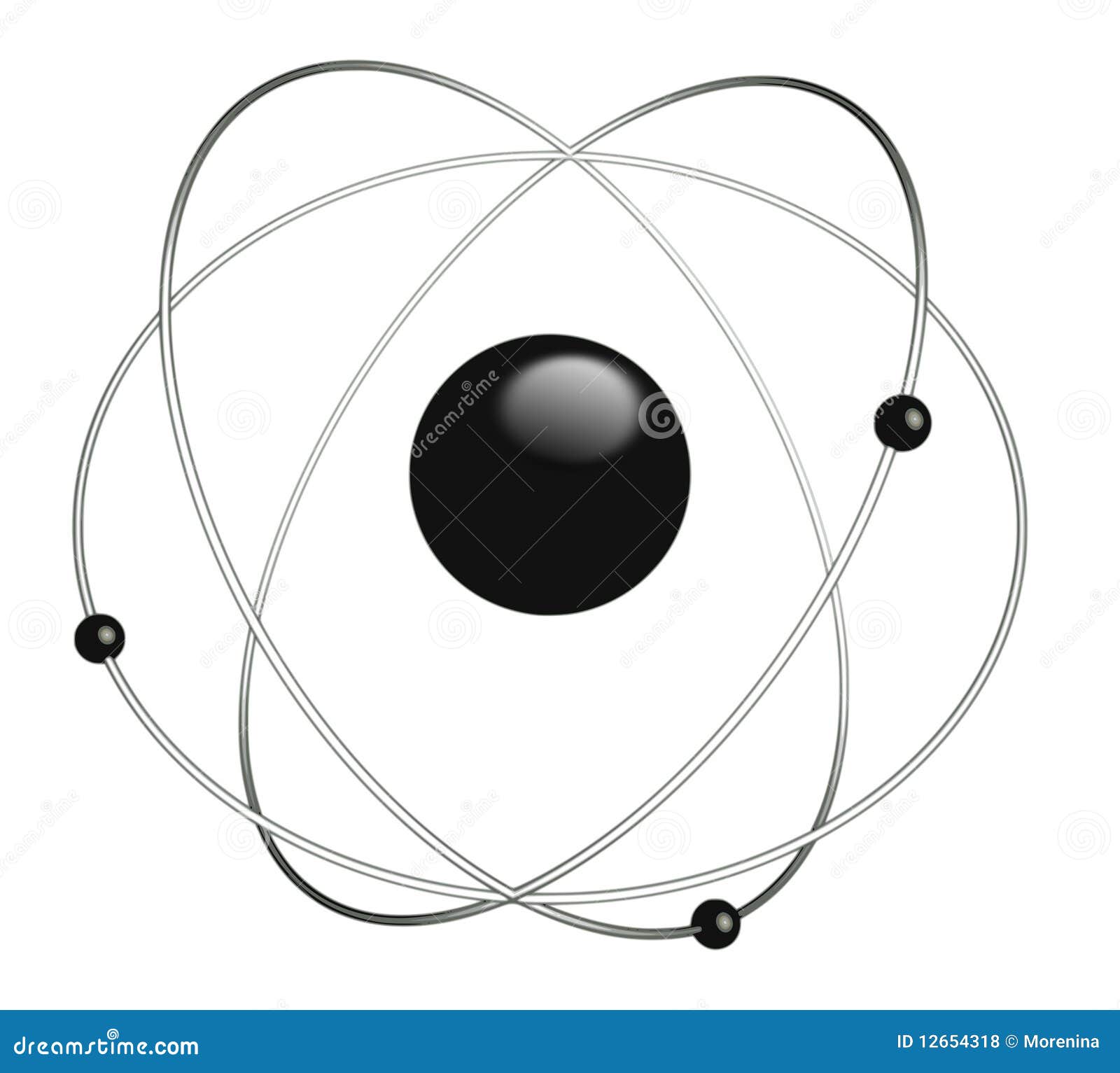 Atom stock illustration. Illustration of molecule, render - 12654318