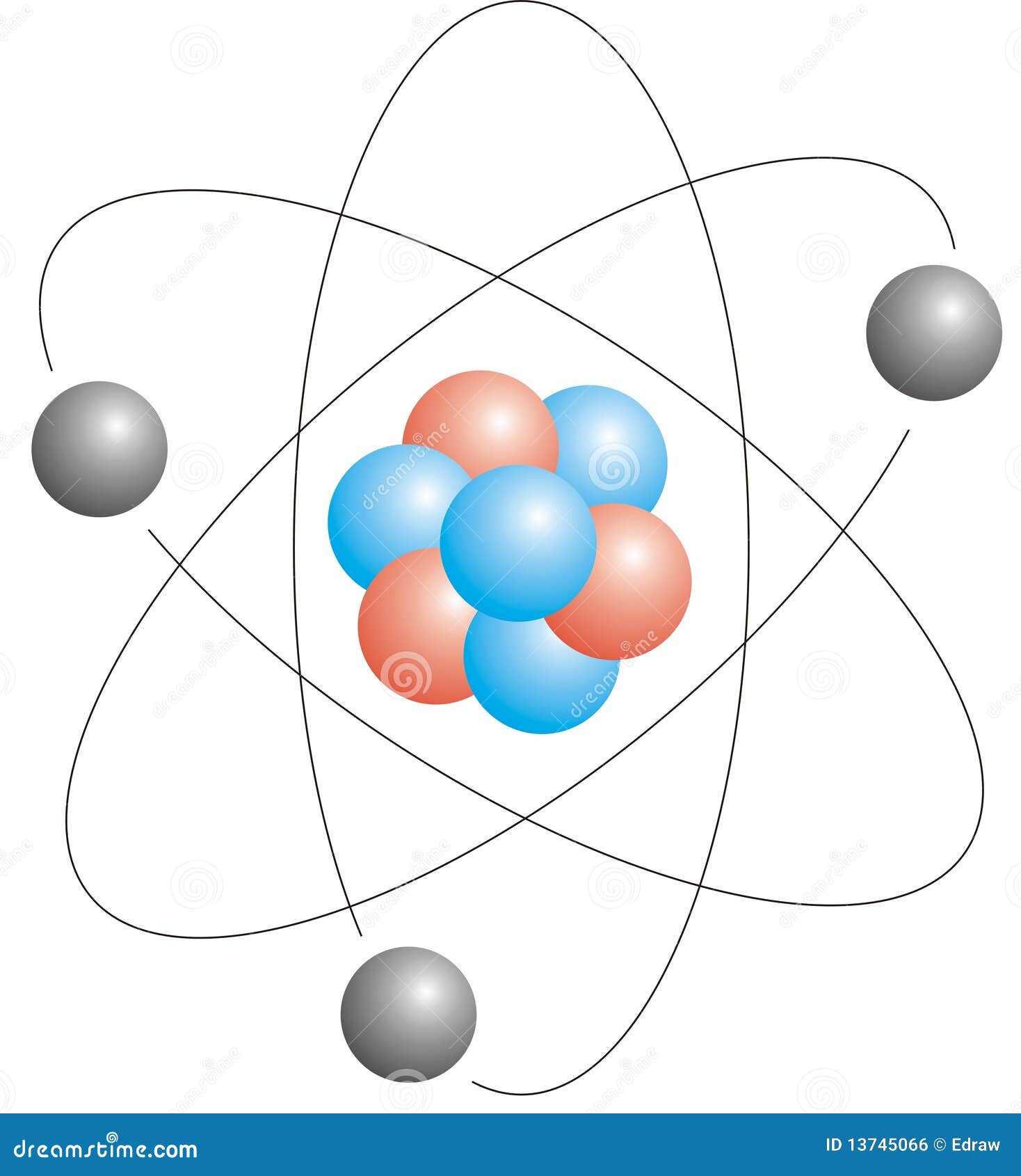 Atom stock illustration. Illustration of power, science - 13745066