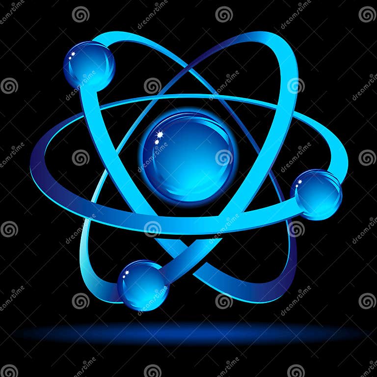 Atom stock vector. Illustration of molecule, digital - 16341384