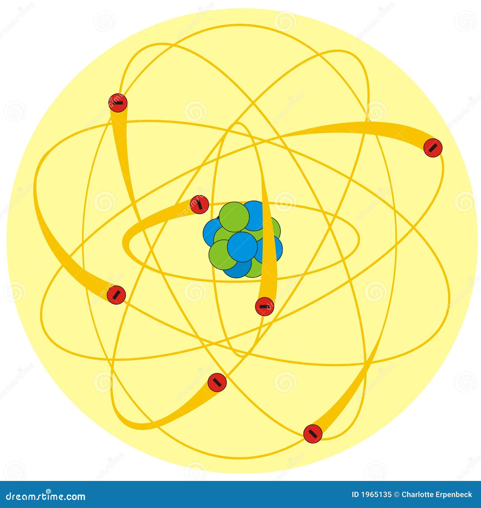 Atom stock vector. Illustration of molecule, atomic, physical - 1965135