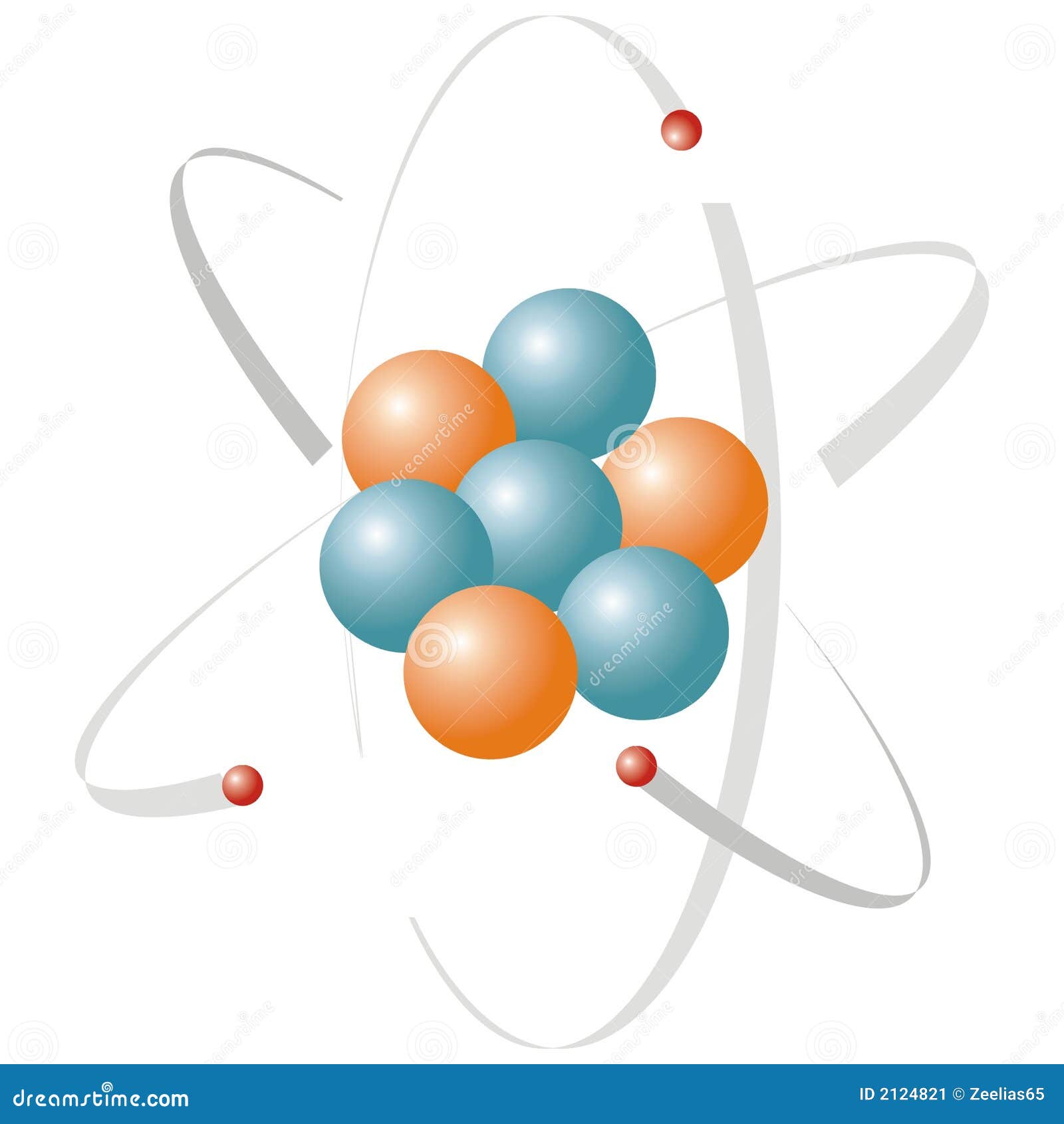 Protons And Electrons 3d Abstract Design Stock Photo | CartoonDealer ...