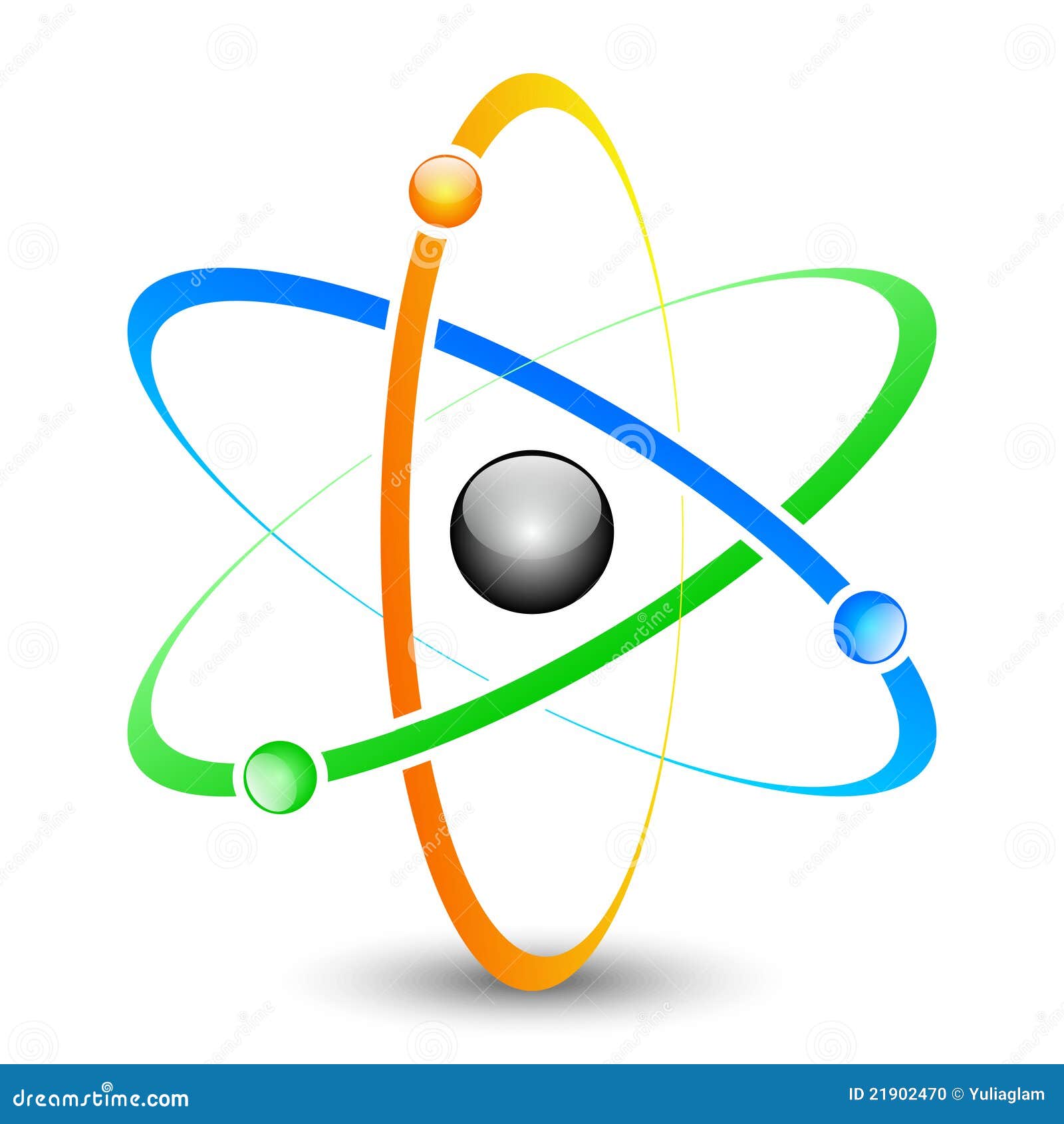 Atom stock vector. Illustration of icon, orbiting, attached - 21902470