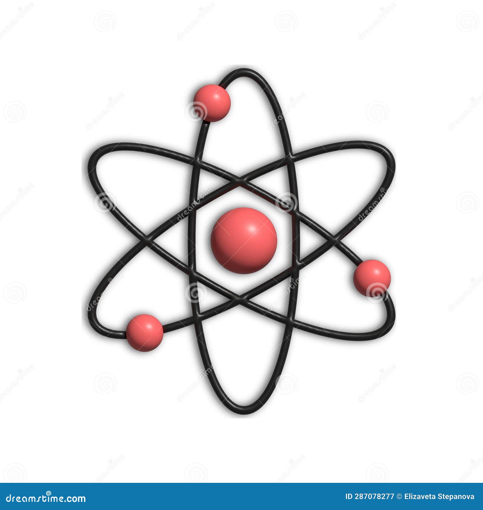 Atom stock illustration. Illustration of molecule, structure - 287078277