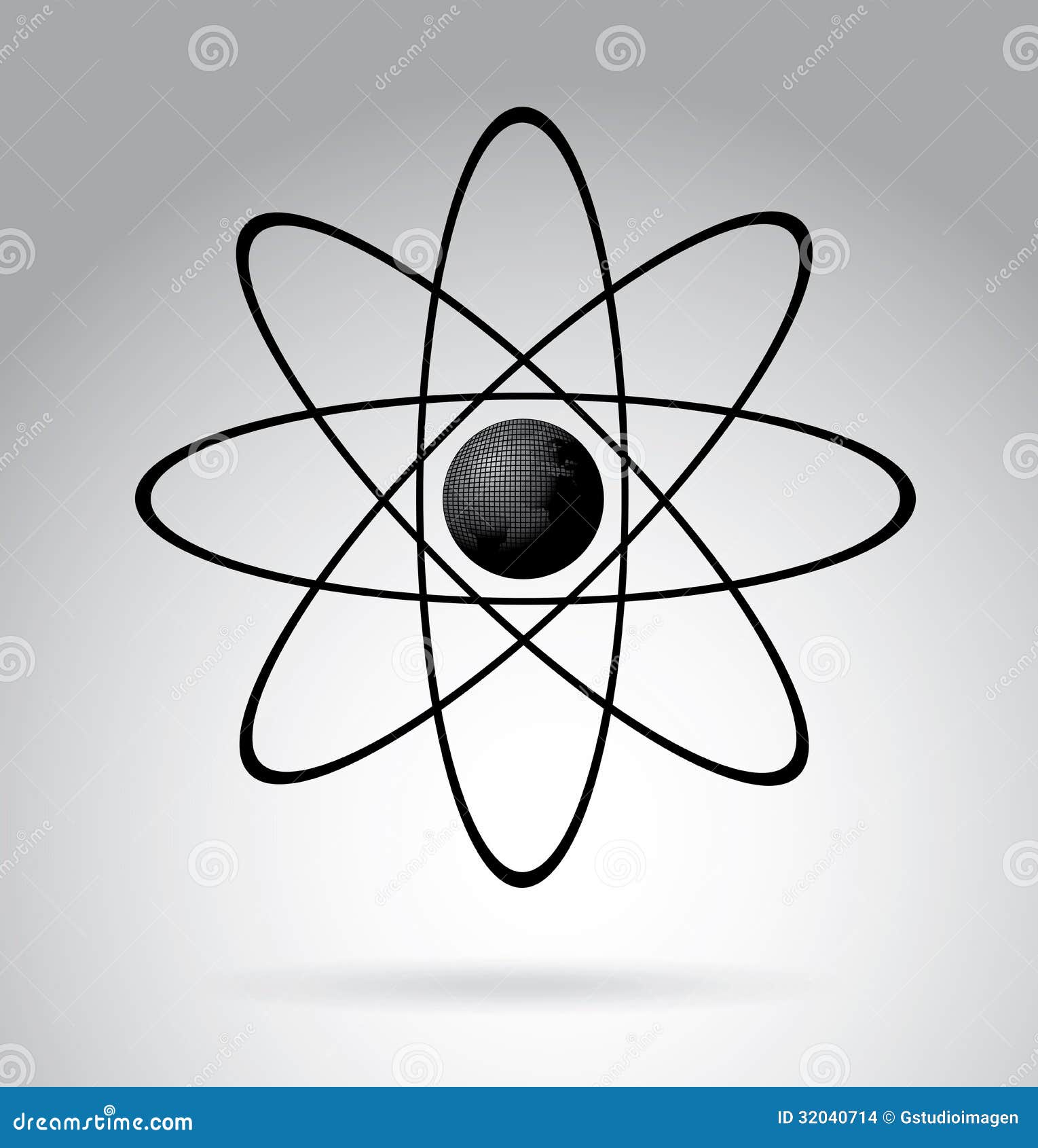 Atom stock vector. Illustration of futuristic, neutron - 32040714