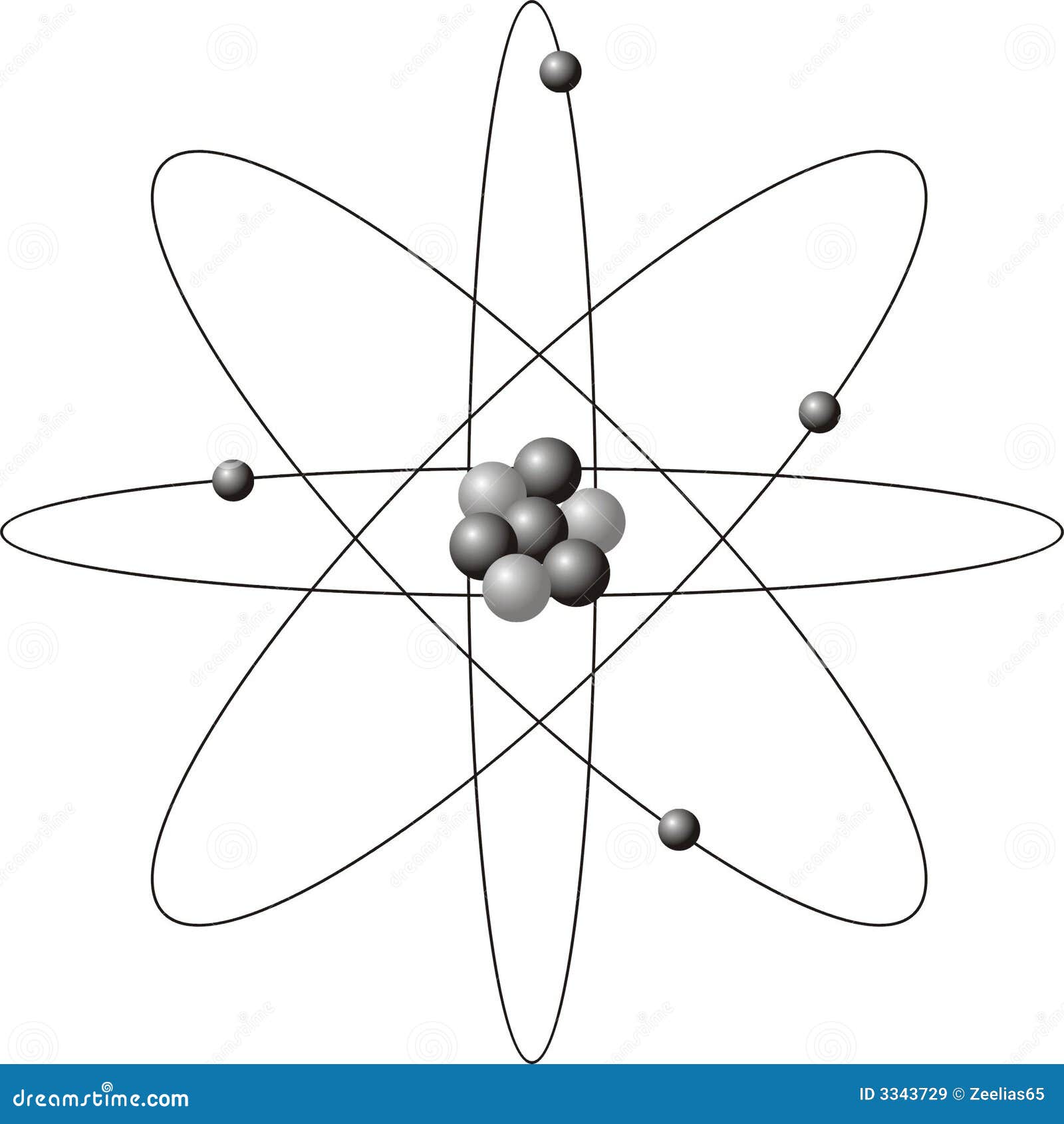 Atom stock vector. Illustration of molecular, flying, cartoon - 3343729