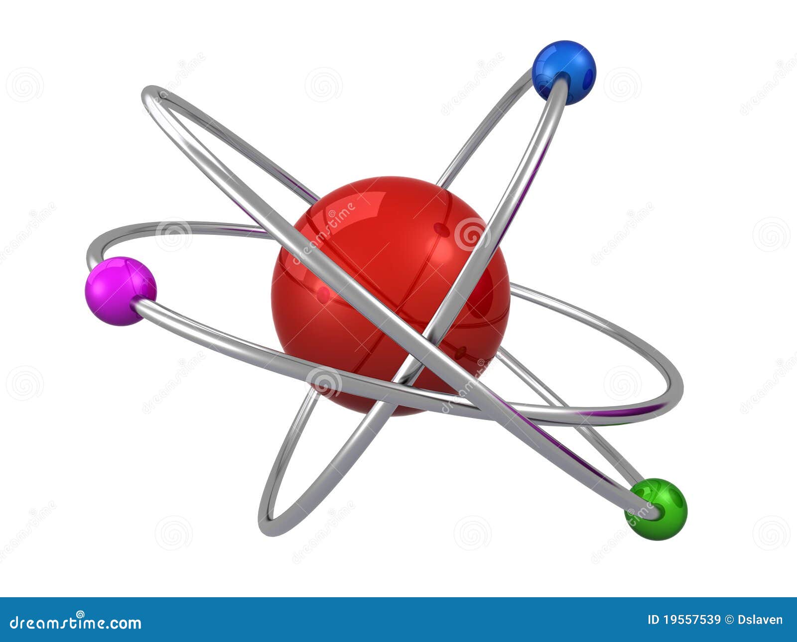 Atom 3d stock illustration. Illustration of biology, atomic - 19557539