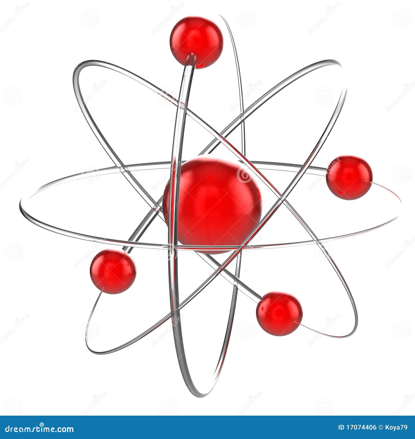 Atom 3d illustration stock illustration. Illustration of orbiting ...