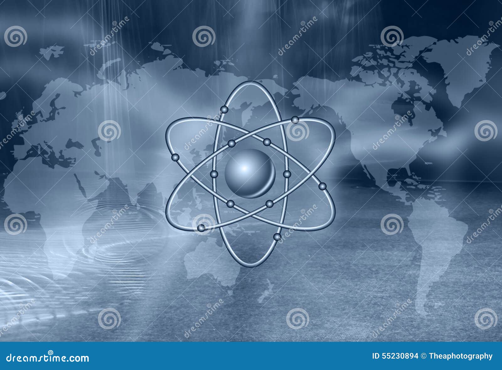 Atom stock illustration. Illustration of environment - 55230894