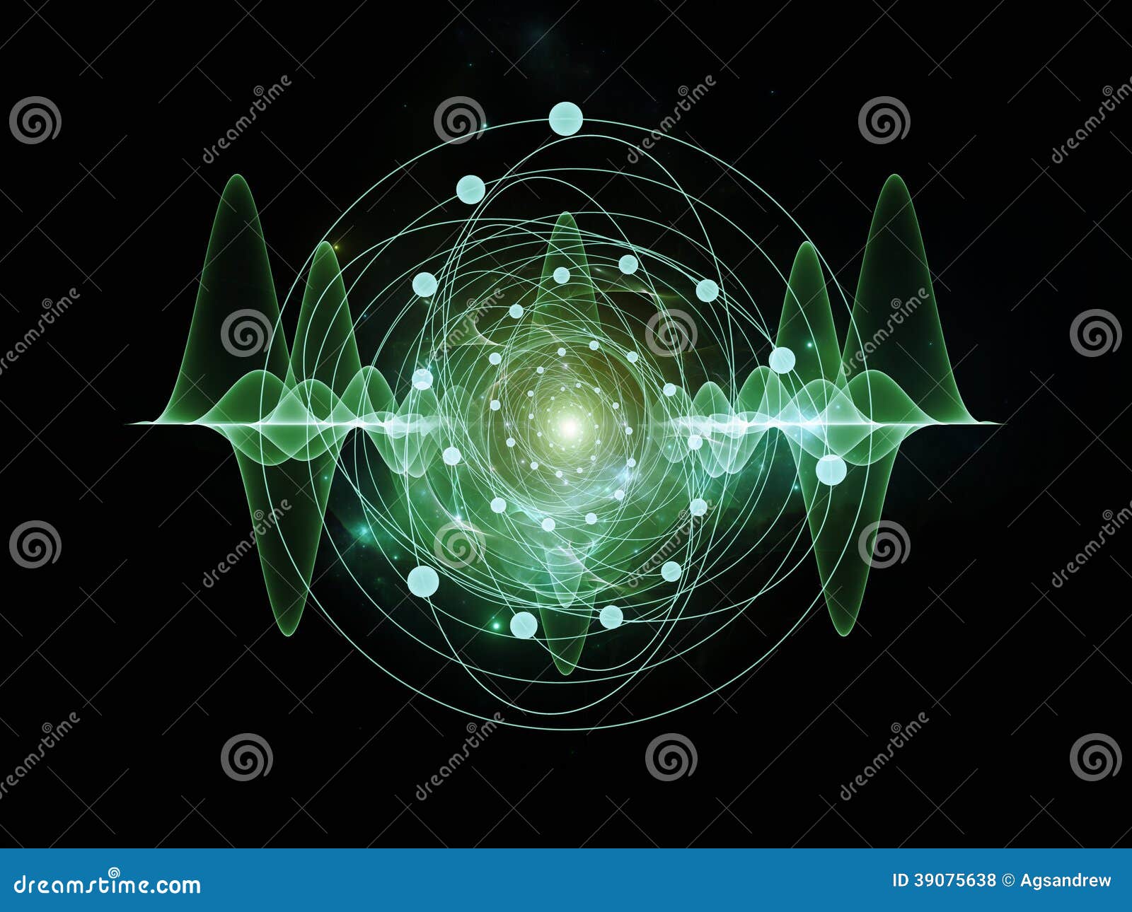 Atom stock illustration. Illustration of effect, geometry - 39075638