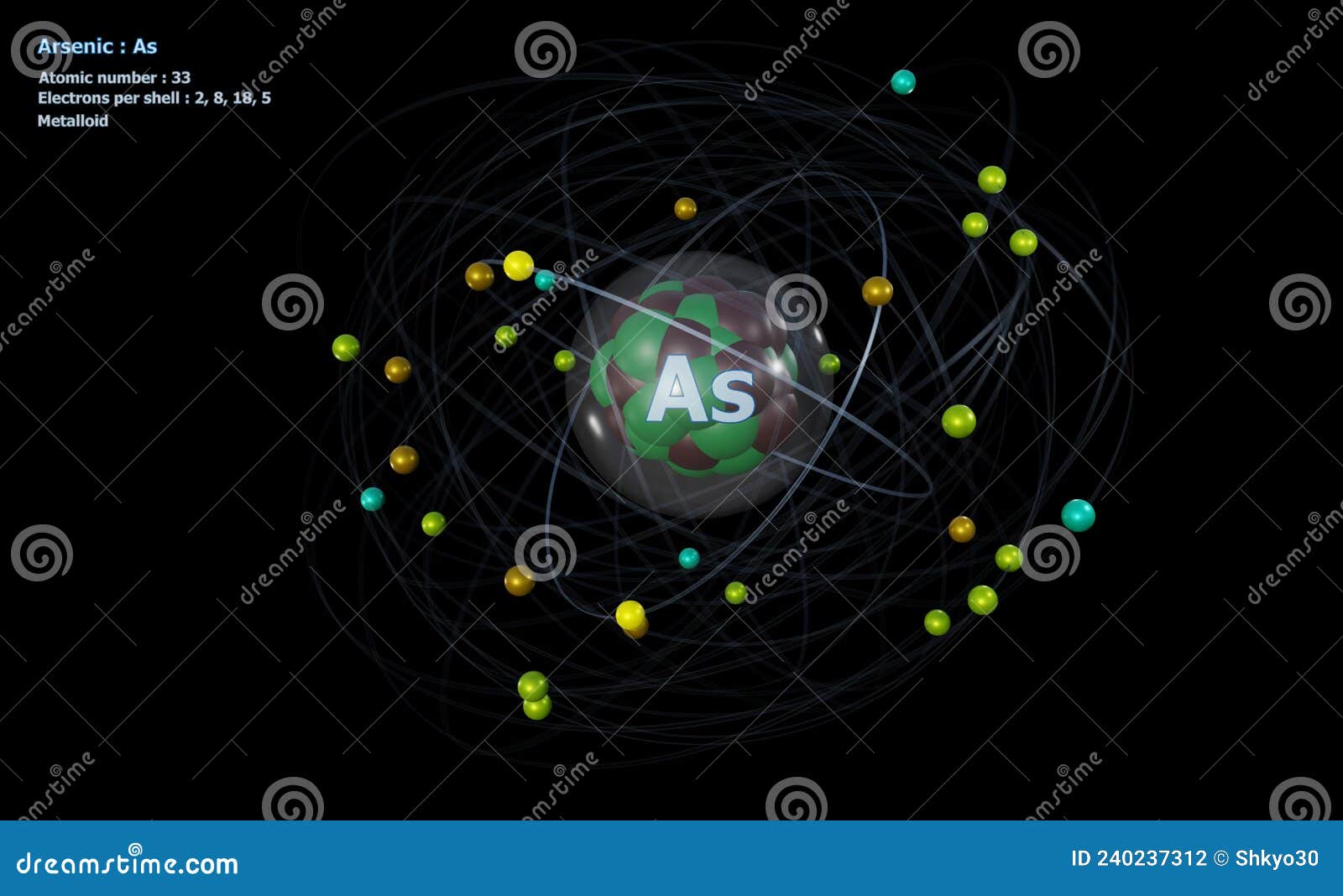 Arsenic Atom Of Arsenite Molecule On The Rice Grains Royalty-Free Stock ...