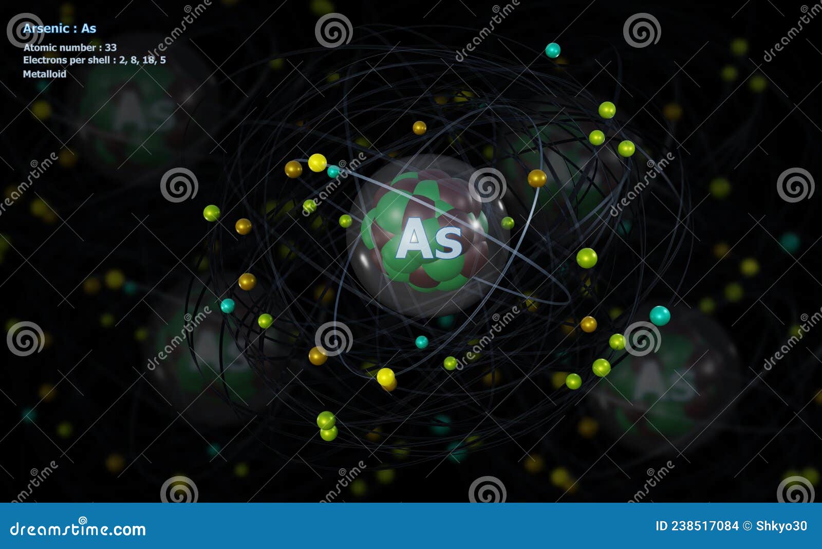 Arsenic Atom Of Arsenite Molecule On The Rice Grains Royalty-Free Stock ...