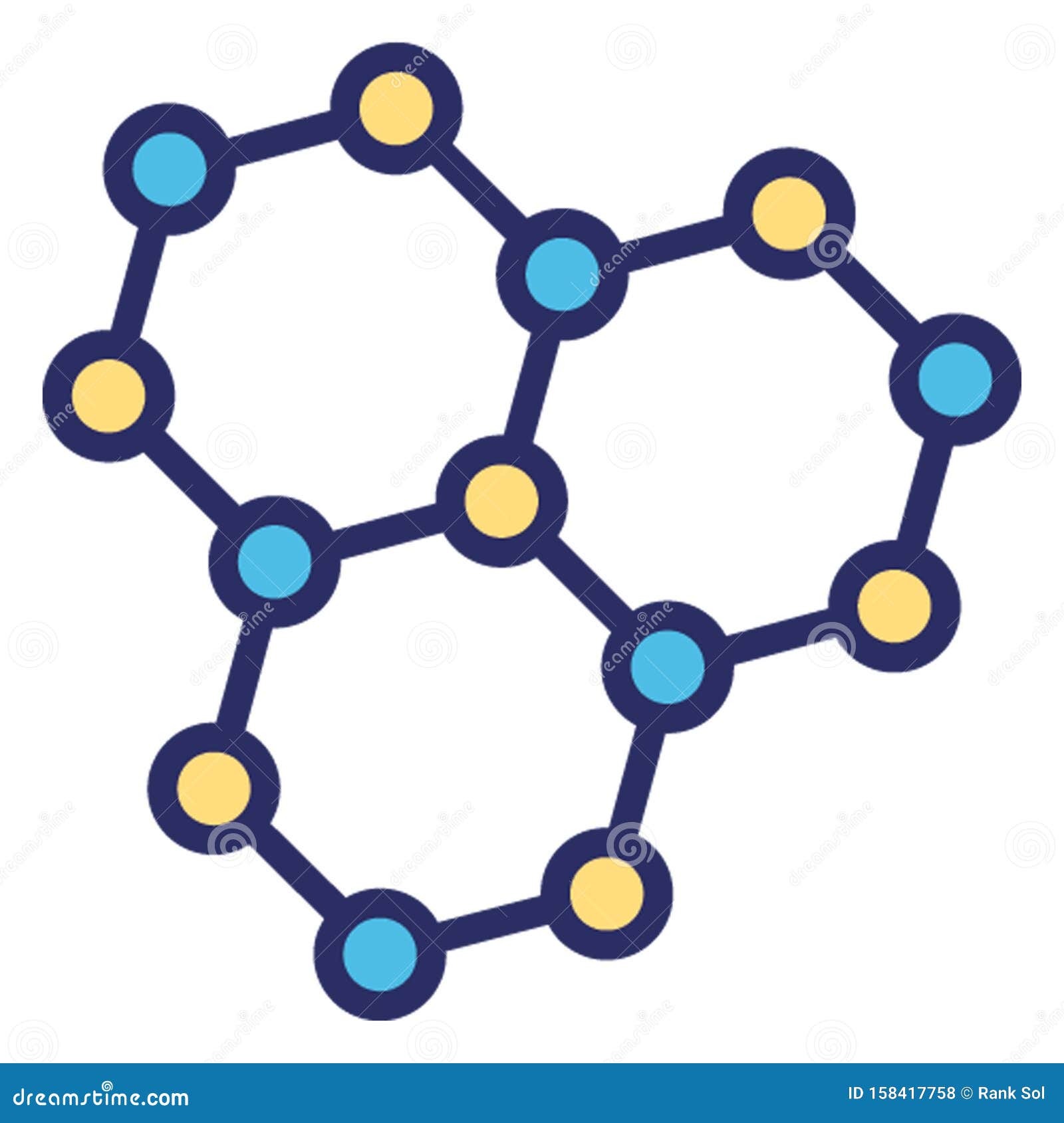 Atom, Atom Bond Icon - Vector. Simple Element Illustration From UI ...