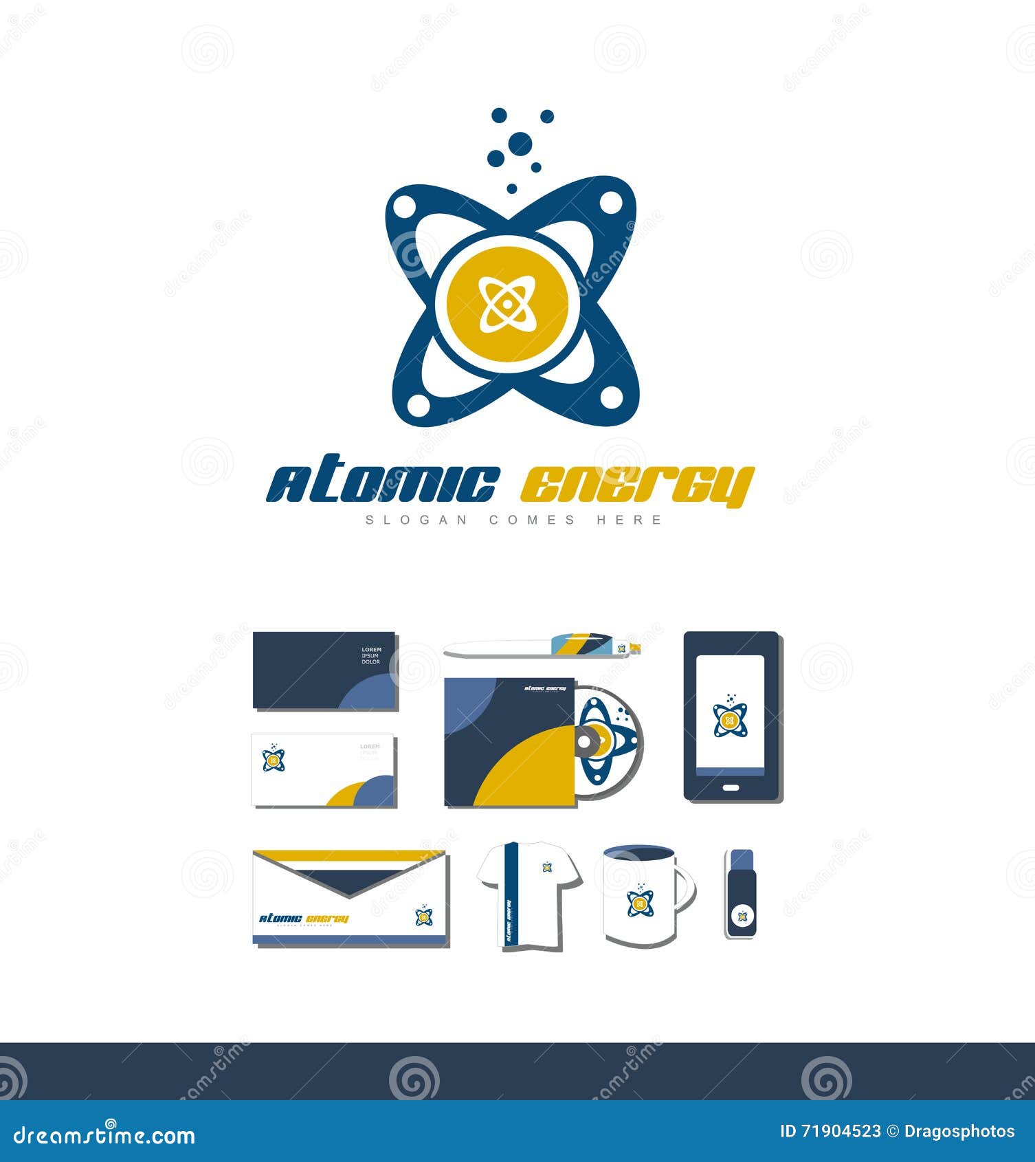 Atom Atomic Engineering Proton Neutron Robot Arm Precision Working Technology Cartoon Vector ...