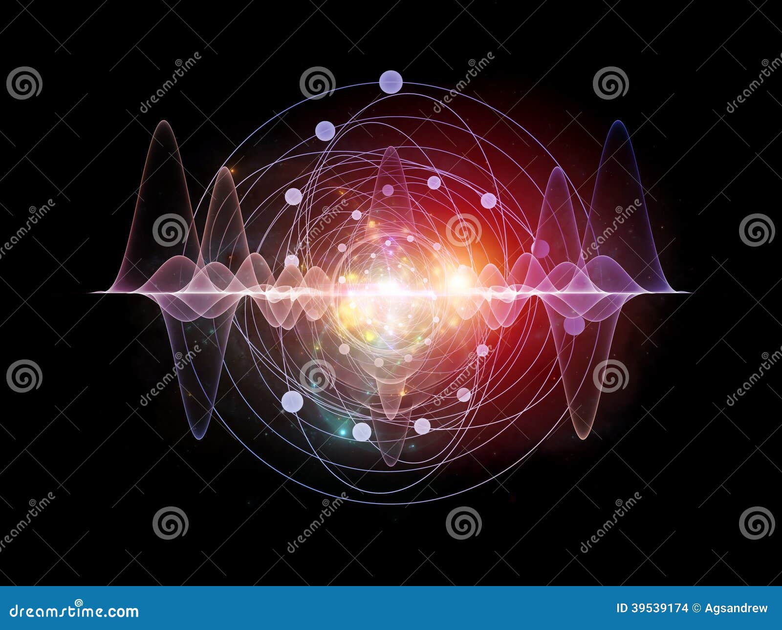 Atom stock illustration. Illustration of fractal, laboratory - 39539174