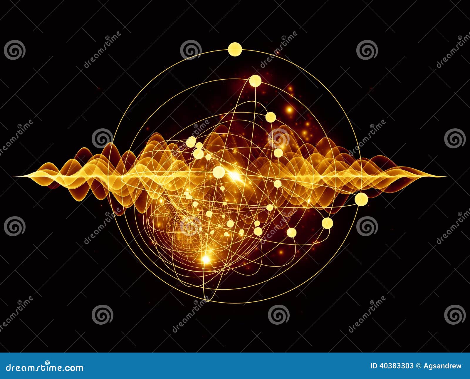 Atom stock illustration. Illustration of idea, fractal - 40383303