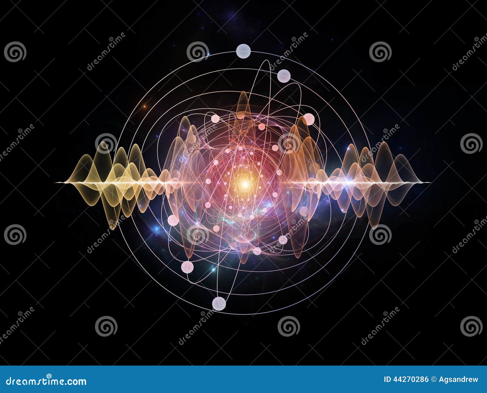Atom stock illustration. Illustration of abstract, micro - 44270286